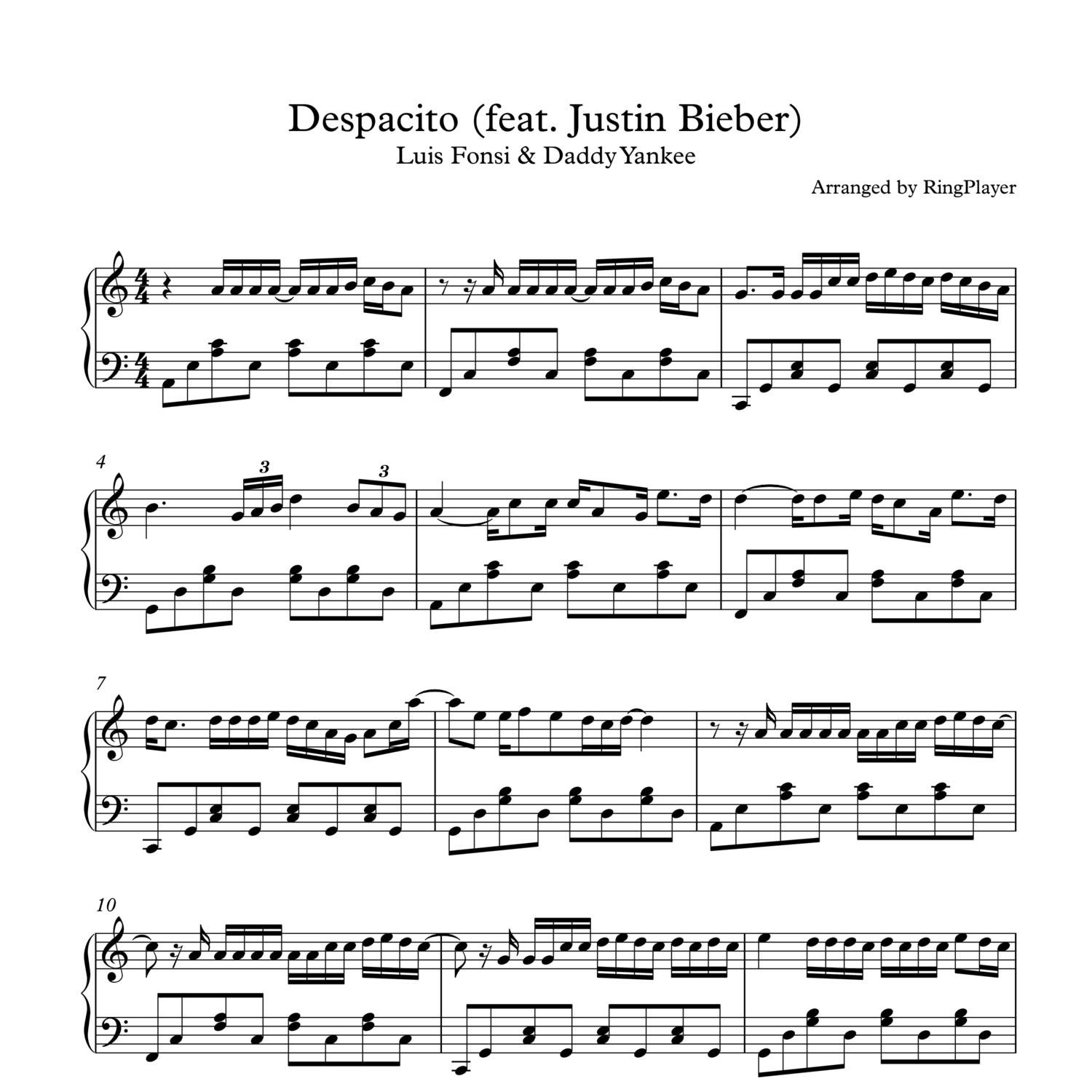 Despacito (feat. Justin Bieber) - Luis Fonsi & Daddy Yankee (RingPlayer).pdf | DocDroid