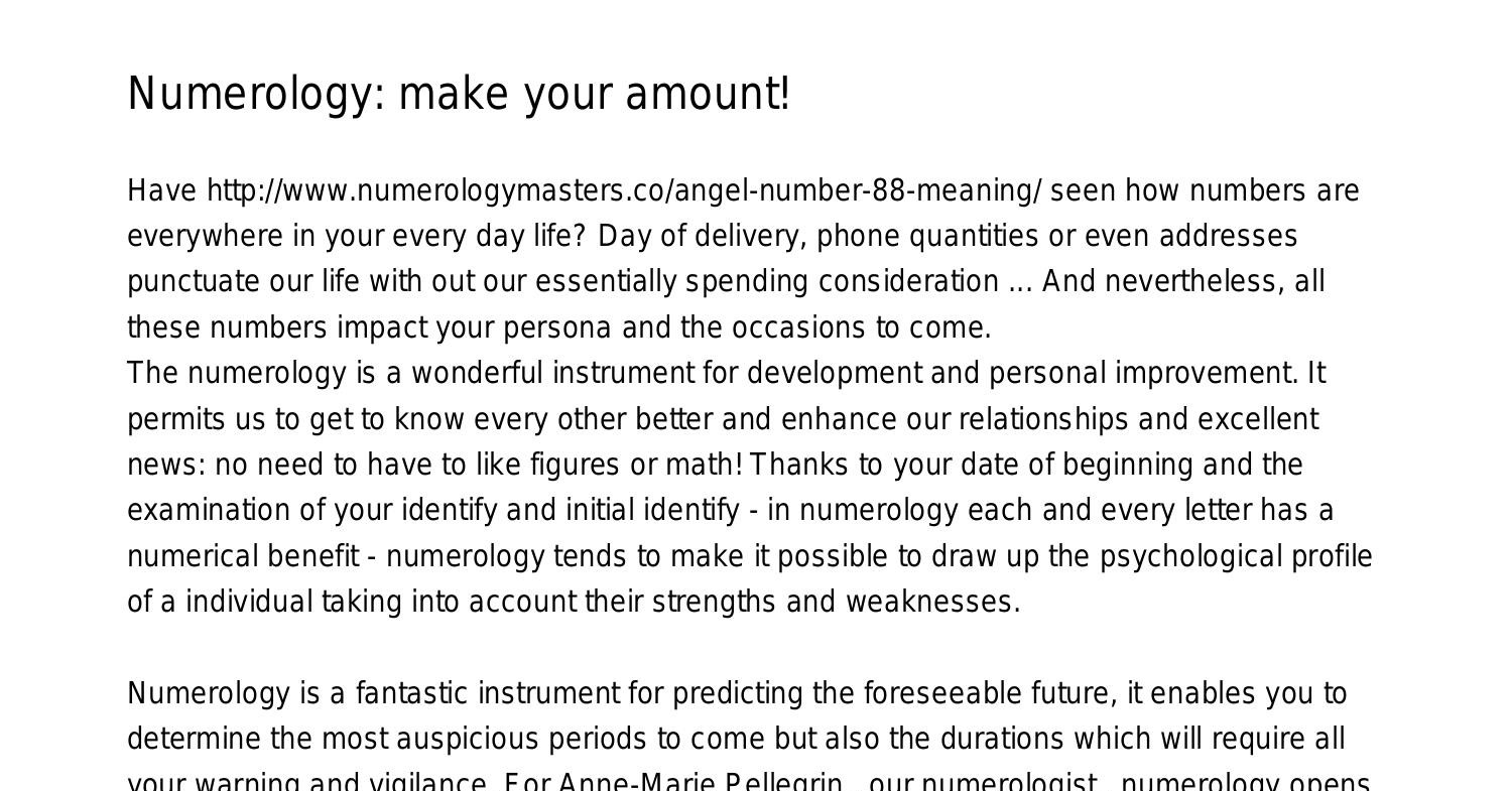 Numerology make your amountblxbv.pdf.pdf | DocDroid