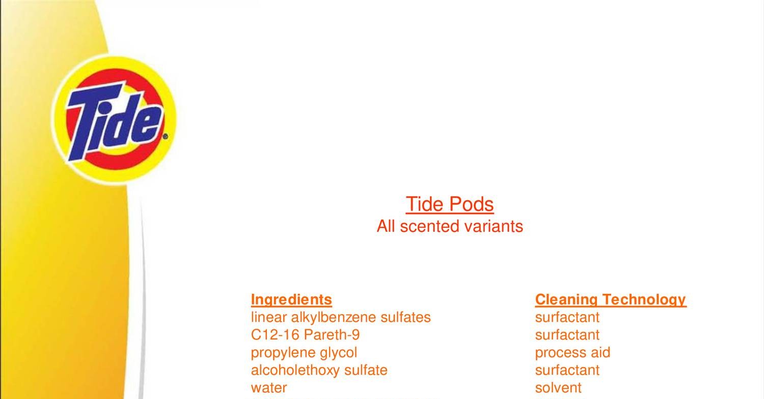 Tide Pods Ingredients.pdf | DocDroid