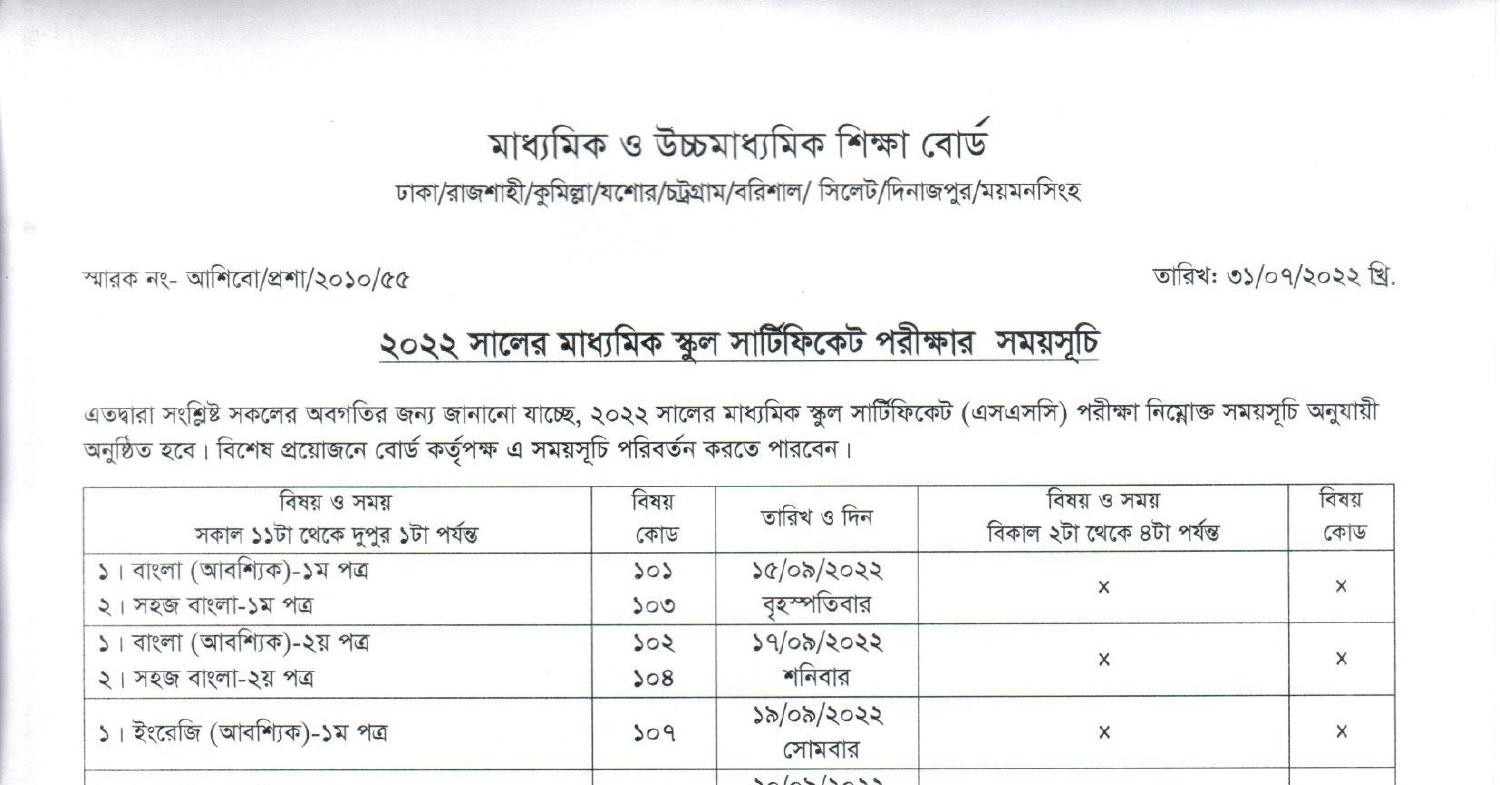 SSC Exam Routine 2022.pdf | DocDroid