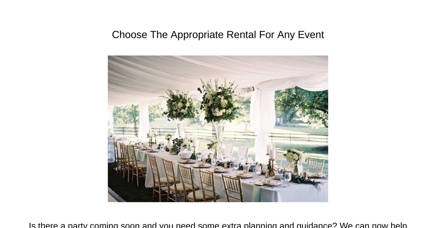 ChooseTheAppropriateRentalForAnyEvent541.pdf | DocDroid