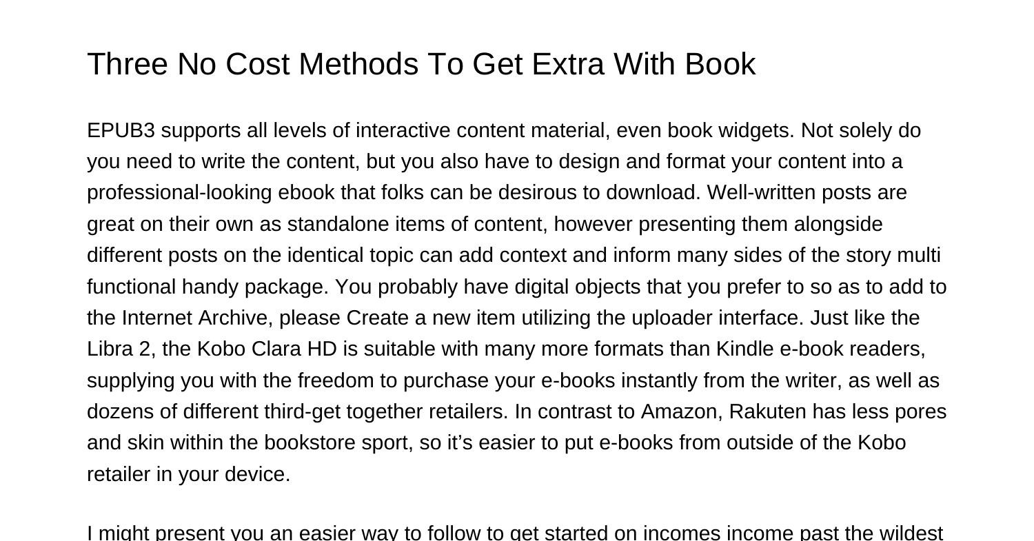 8 No Price Ways To Get Extra With Bookpzeli.pdf.pdf | DocDroid