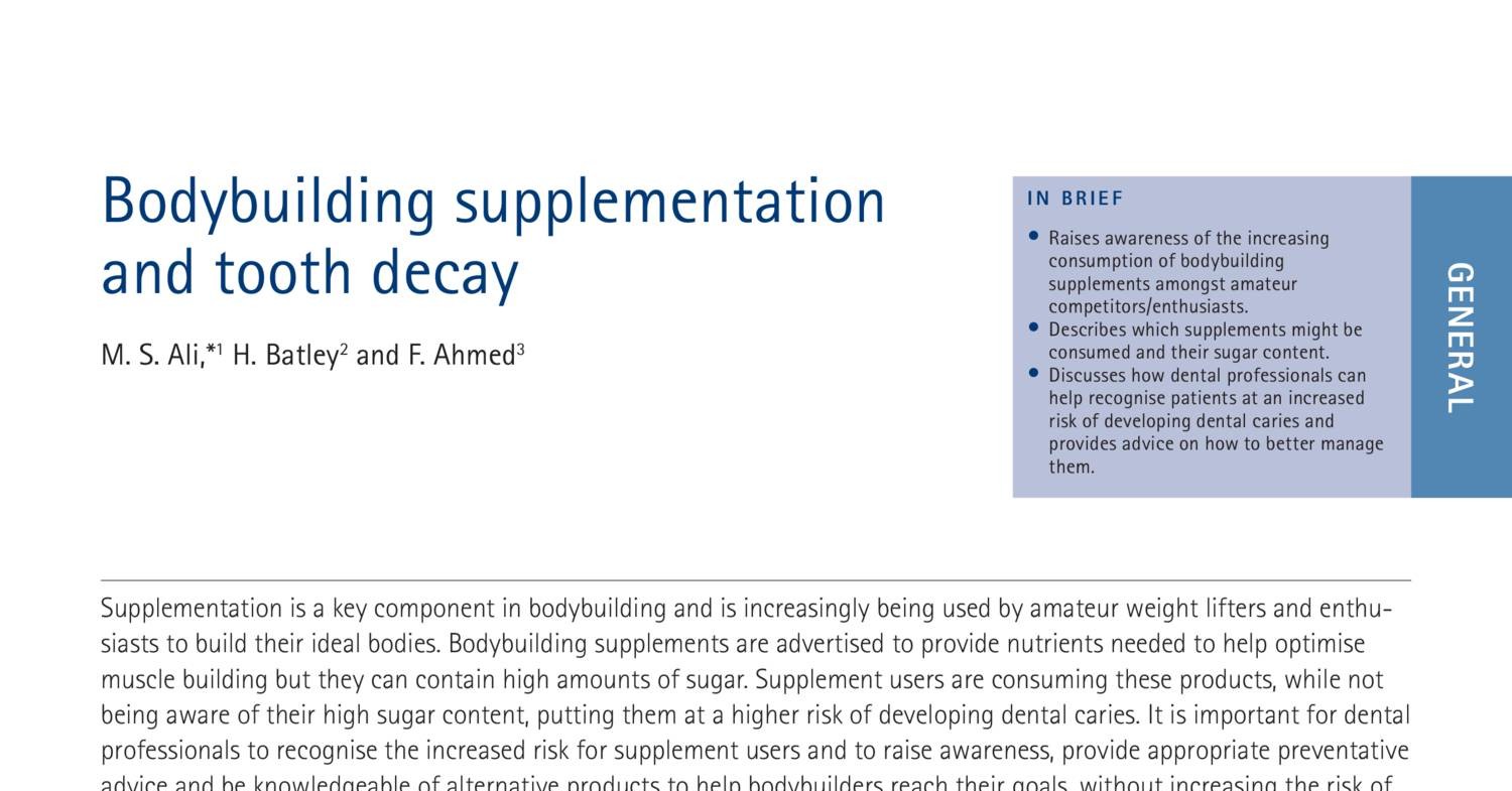 Bodybuilding supplementation and tooth decay, 2015.pdf | DocDroid