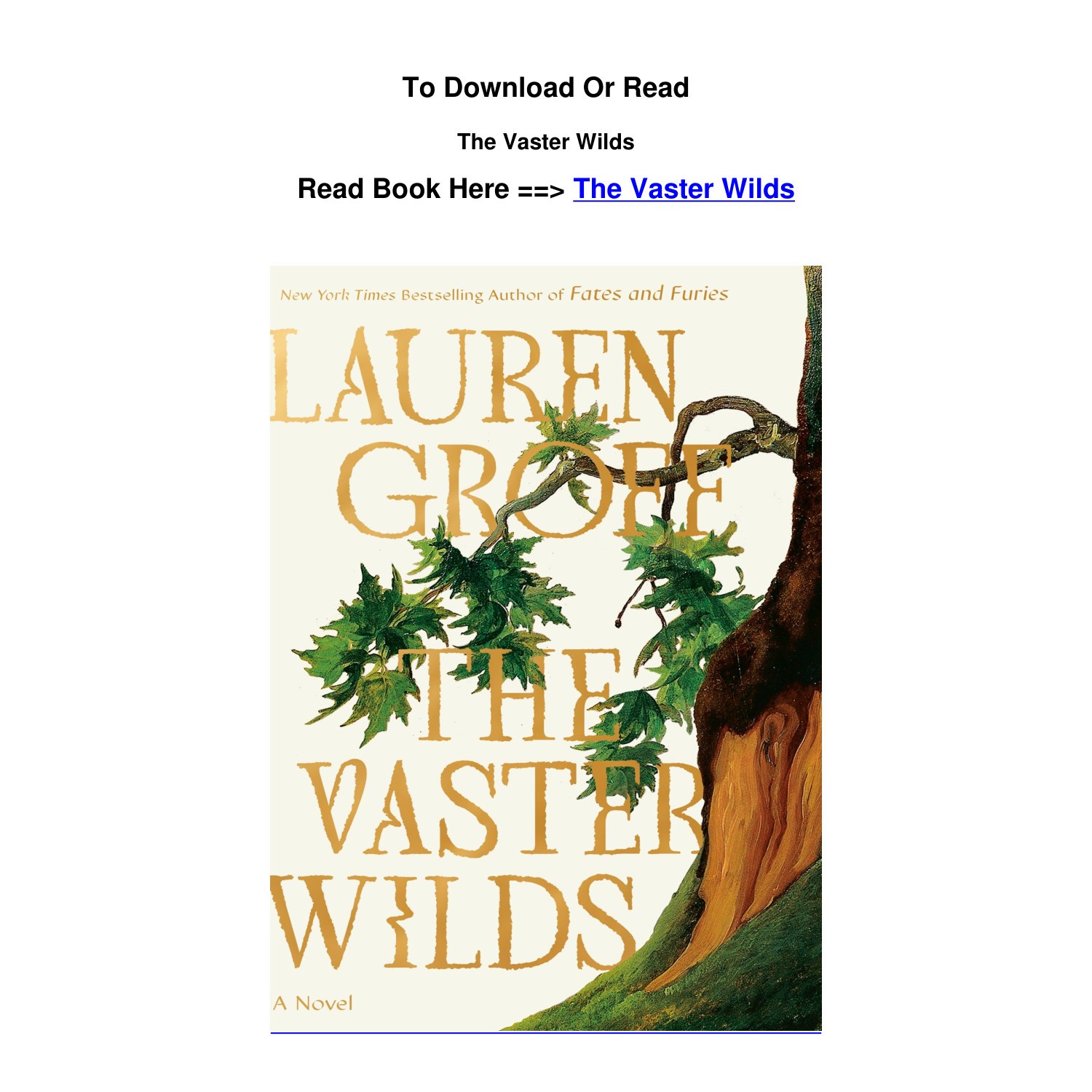 PDF DOWNLOAD The Vaster Wilds BY Lauren Groff.pdf | DocDroid