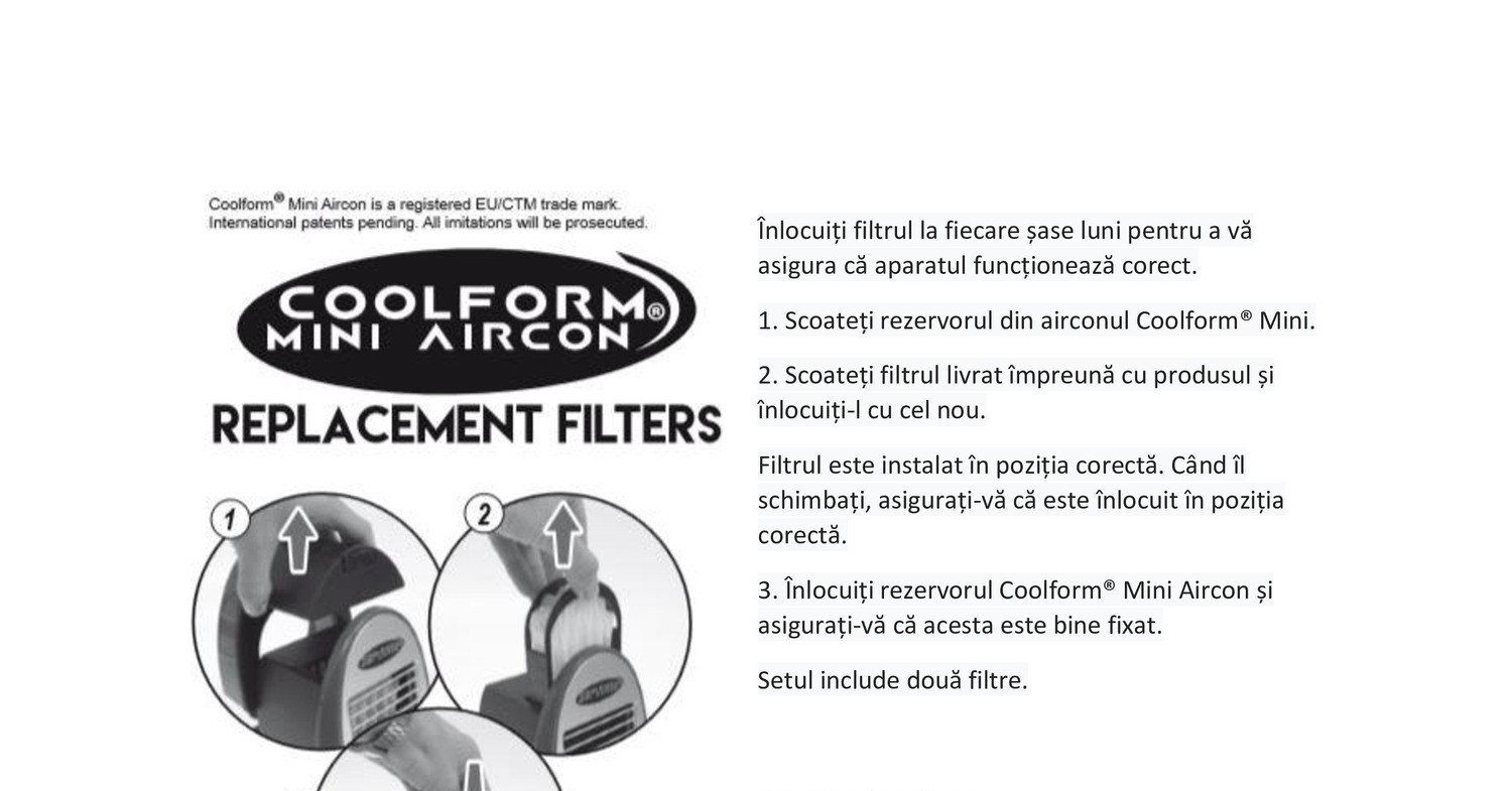 Coolform Mini Aircon - Manual Inlocuire Filtru.pdf | DocDroid