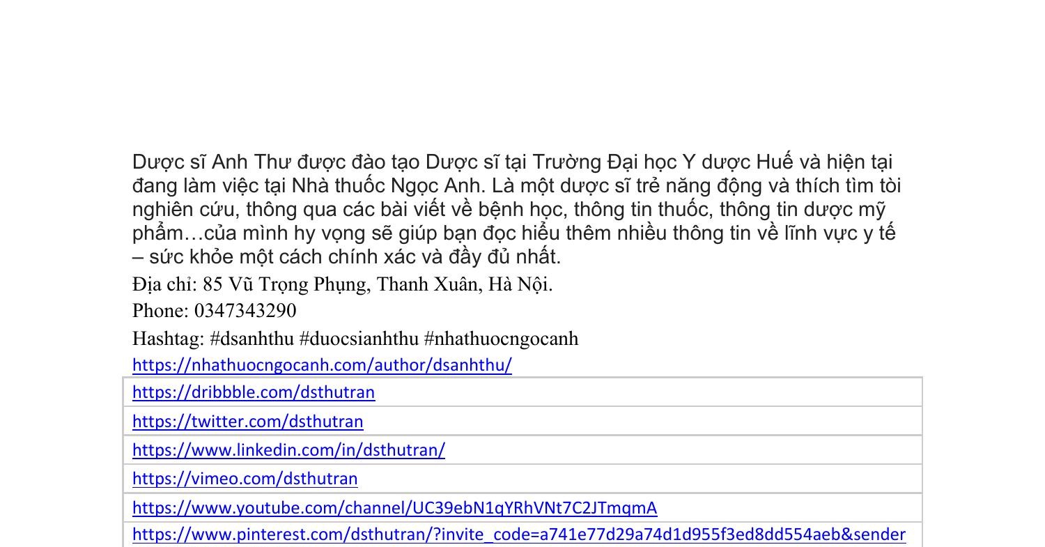 Dược sĩ Anh Thư.docx | DocDroid