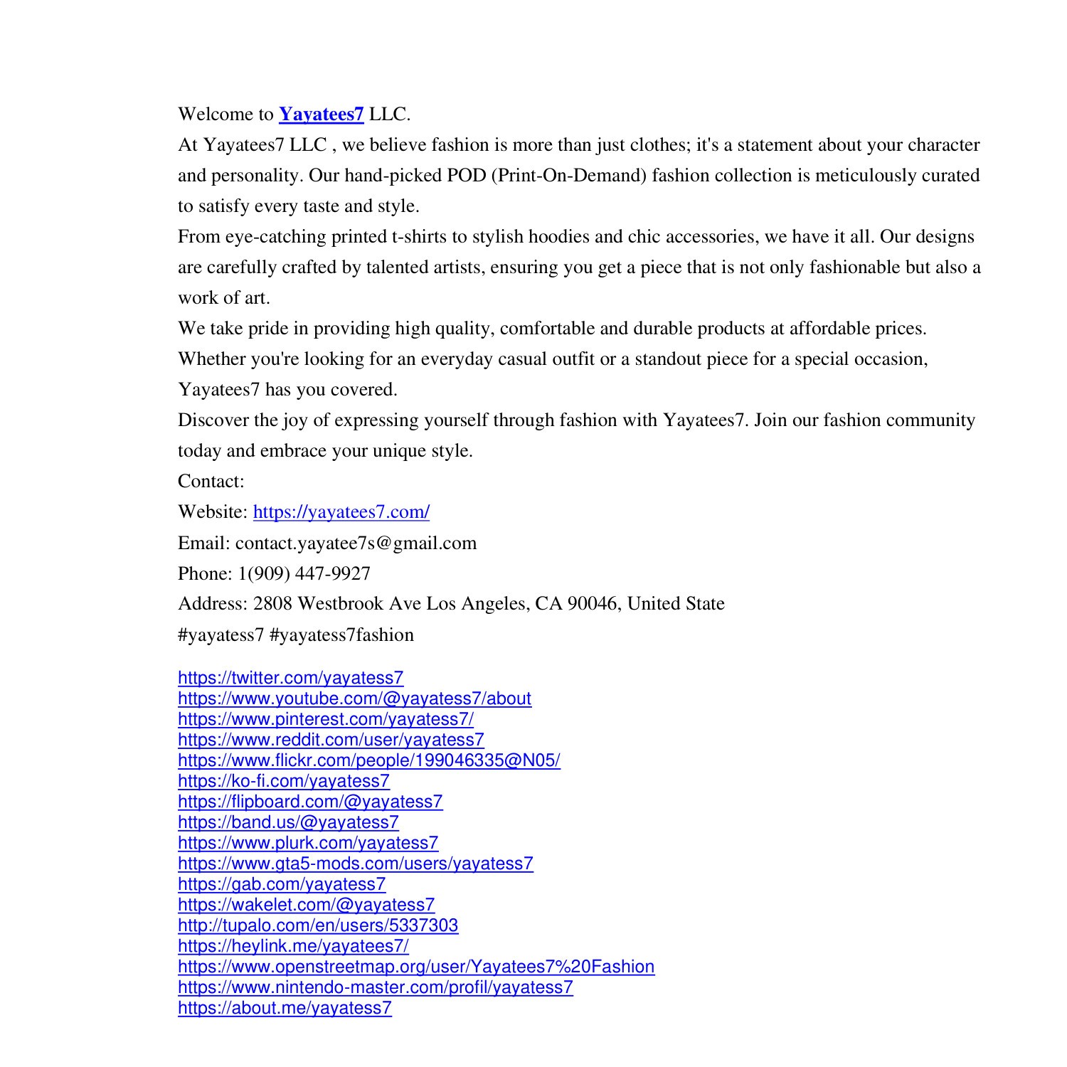 Welcome to Yayatees7 LLC.pdf | DocDroid