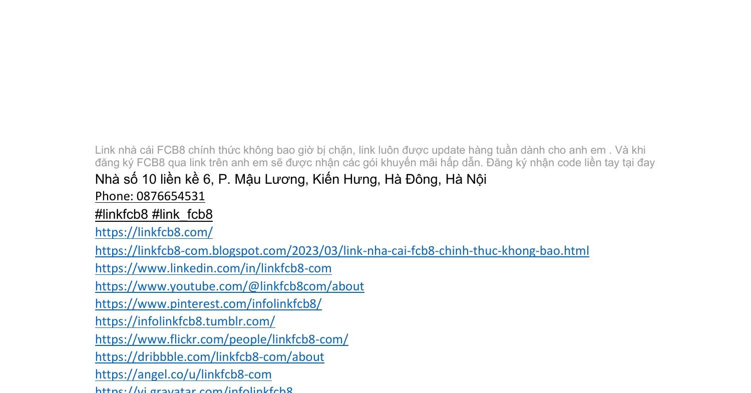 Link nhà cái FCB8 chính thức không bao giờ bị chặn.docx | DocDroid