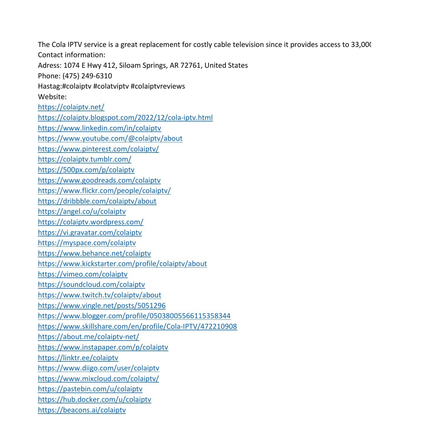 Cola IPTV.xlsx | DocDroid