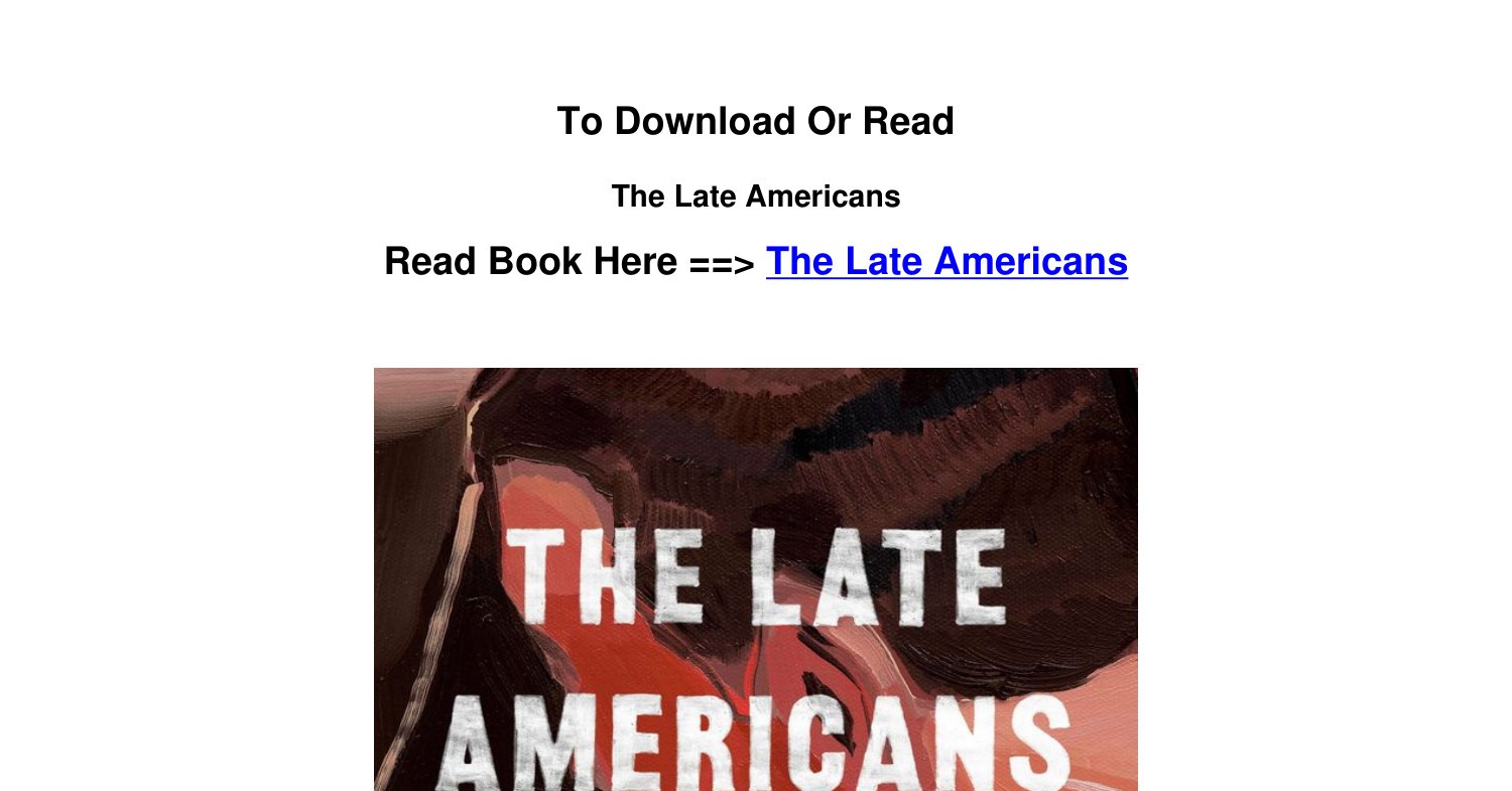 DOWNLOAD ePub The Late Americans by Brandon Taylor.pdf | DocDroid