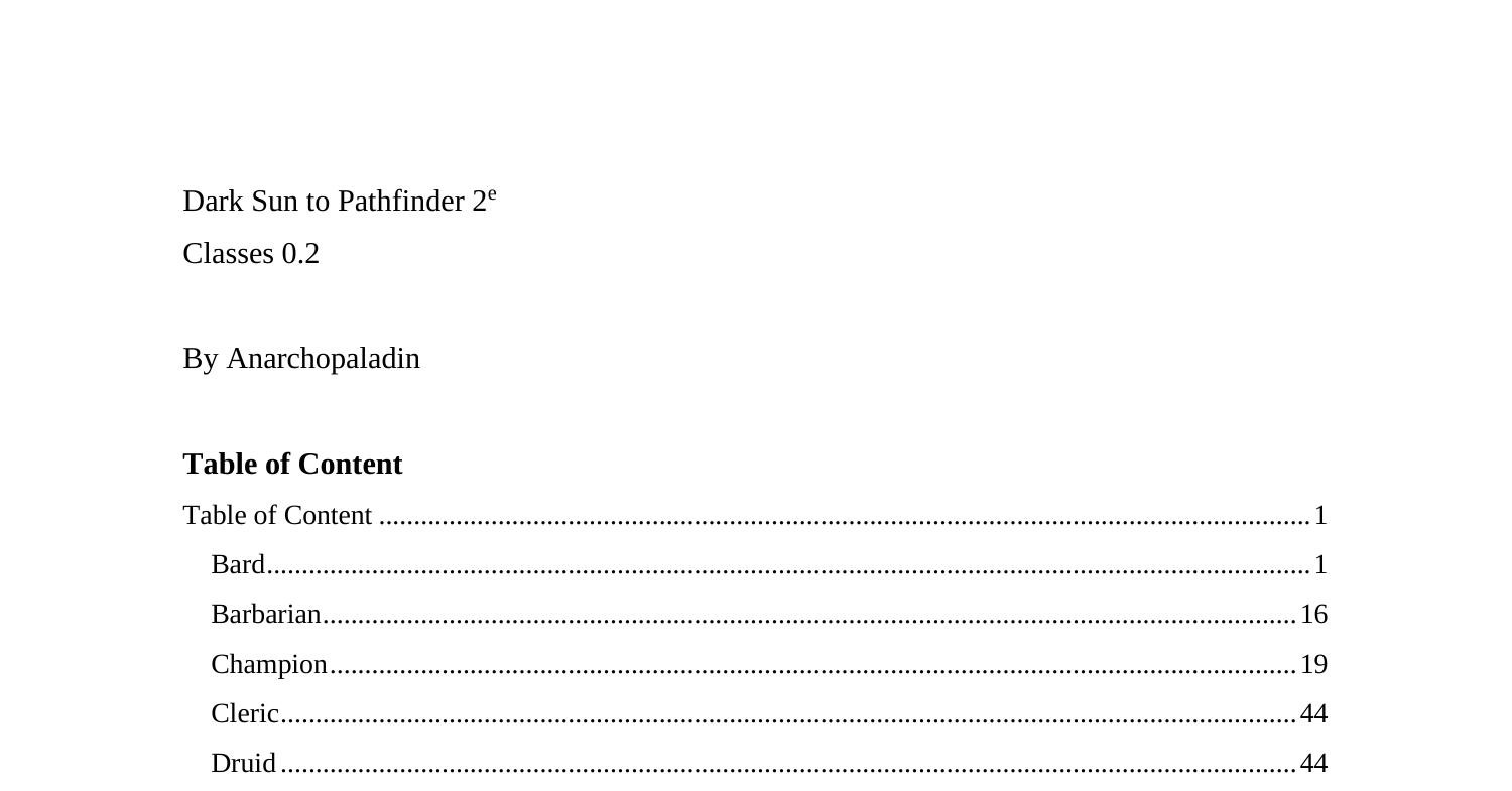 Dark Sun to Pathfinder 2e - Classes Guide 0.2.pdf | DocDroid