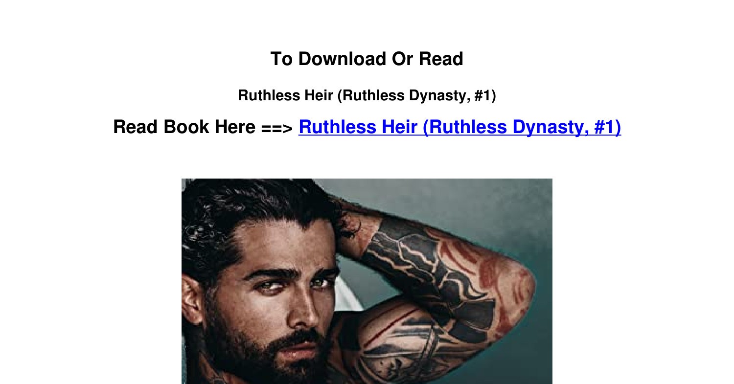 EPub download Ruthless Heir Ruthless Dynasty 1 by Sasha Leone.pdf ...