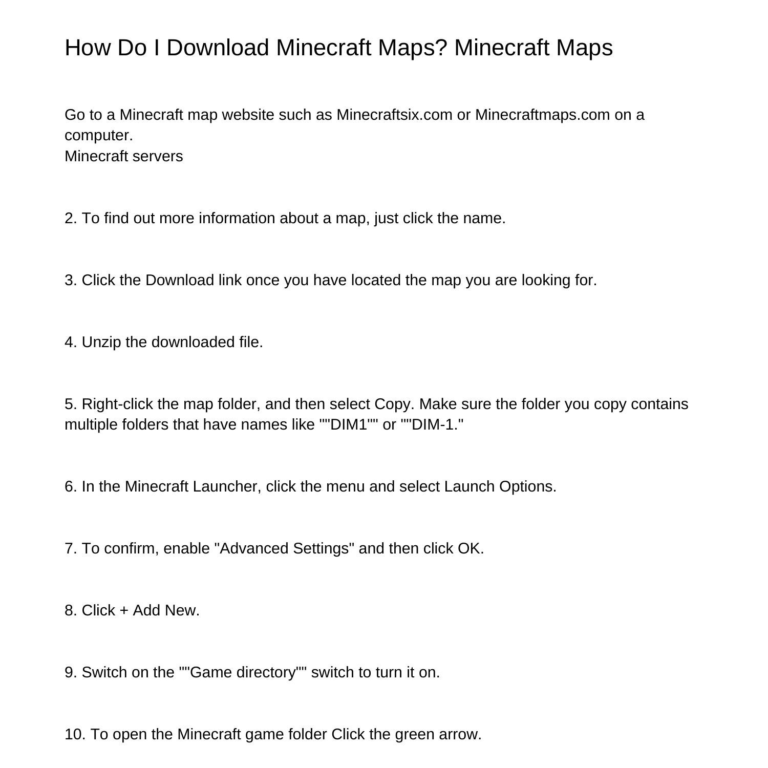 How Do I Download Minecraft Maps Minecraft Mapsjlsyy.pdf.pdf | DocDroid