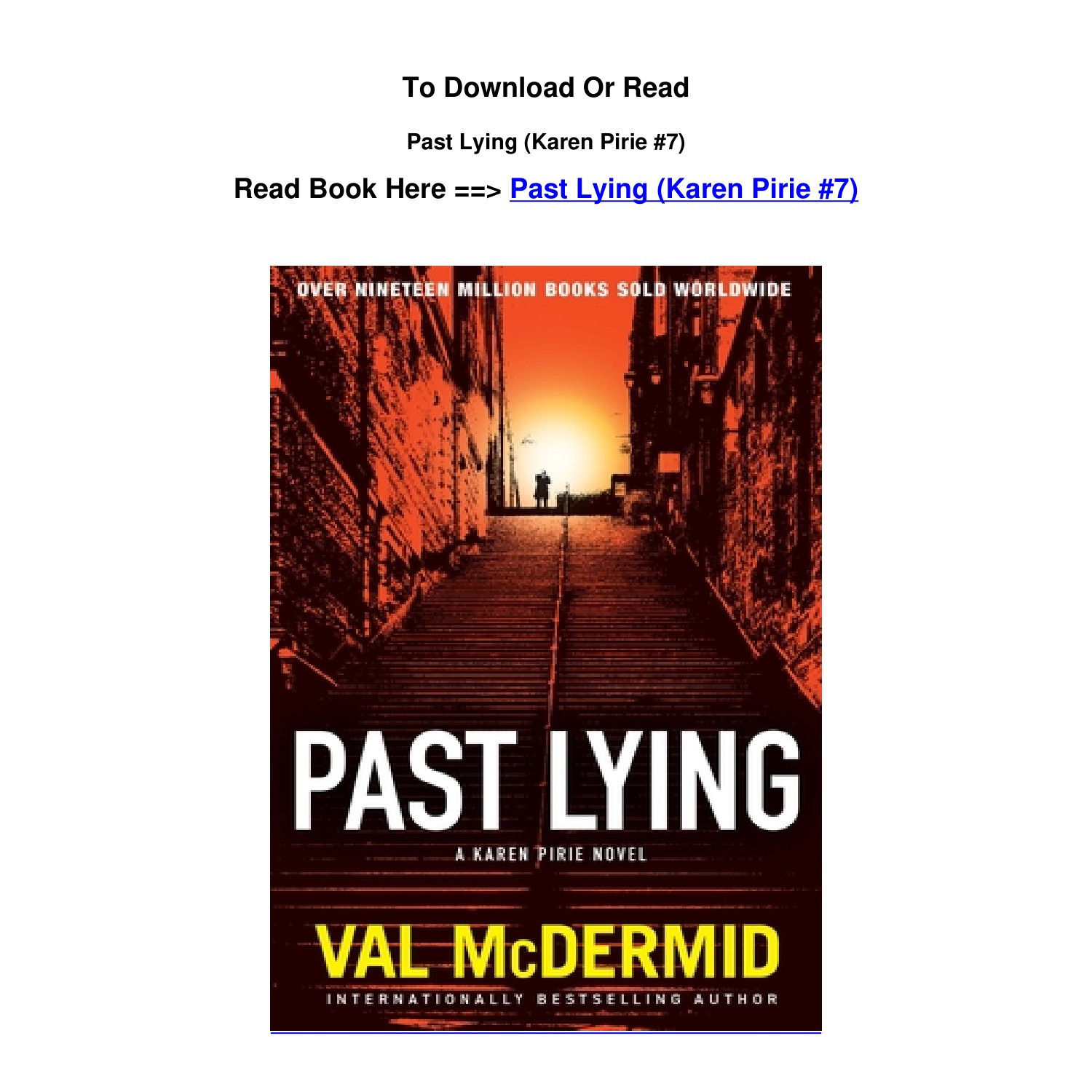 EPUB DOWNLOAD Past Lying Karen Pirie 7 BY Val McDermid.pdf | DocDroid