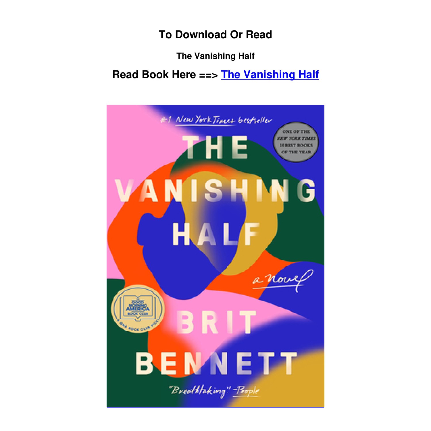 EPUB download The Vanishing Half By Brit Bennett.pdf | DocDroid