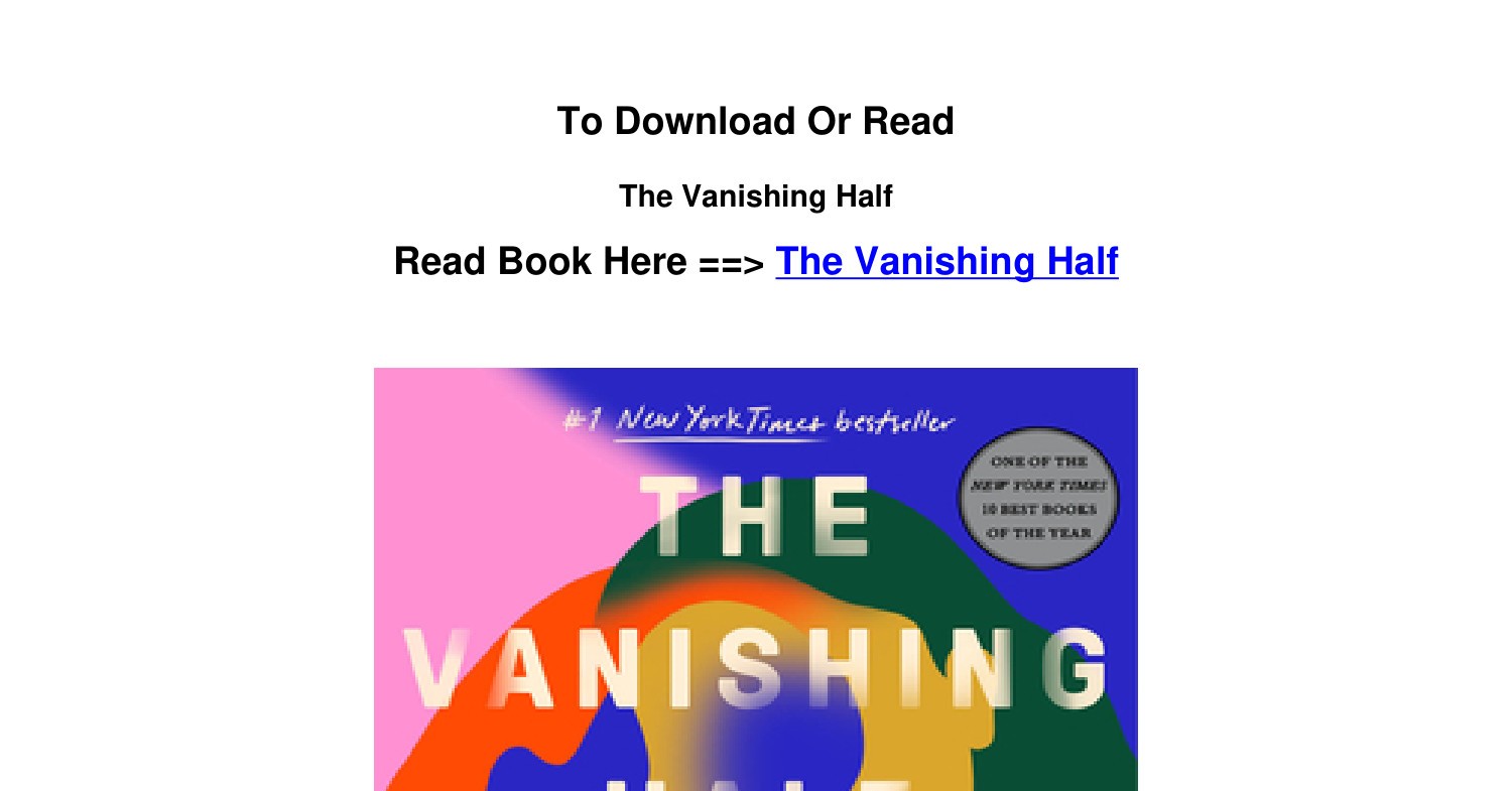 EPUB download The Vanishing Half By Brit Bennett.pdf | DocDroid