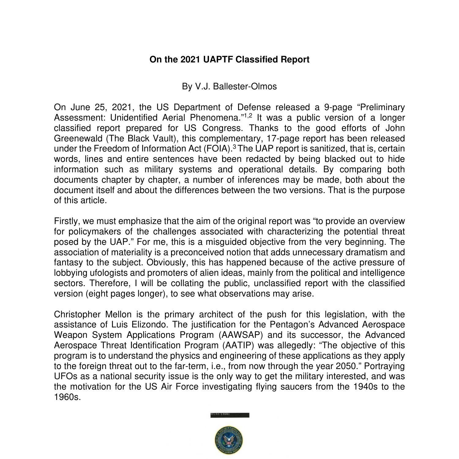 On_the_2021_UAPTF_Classified_Report.pdf | DocDroid