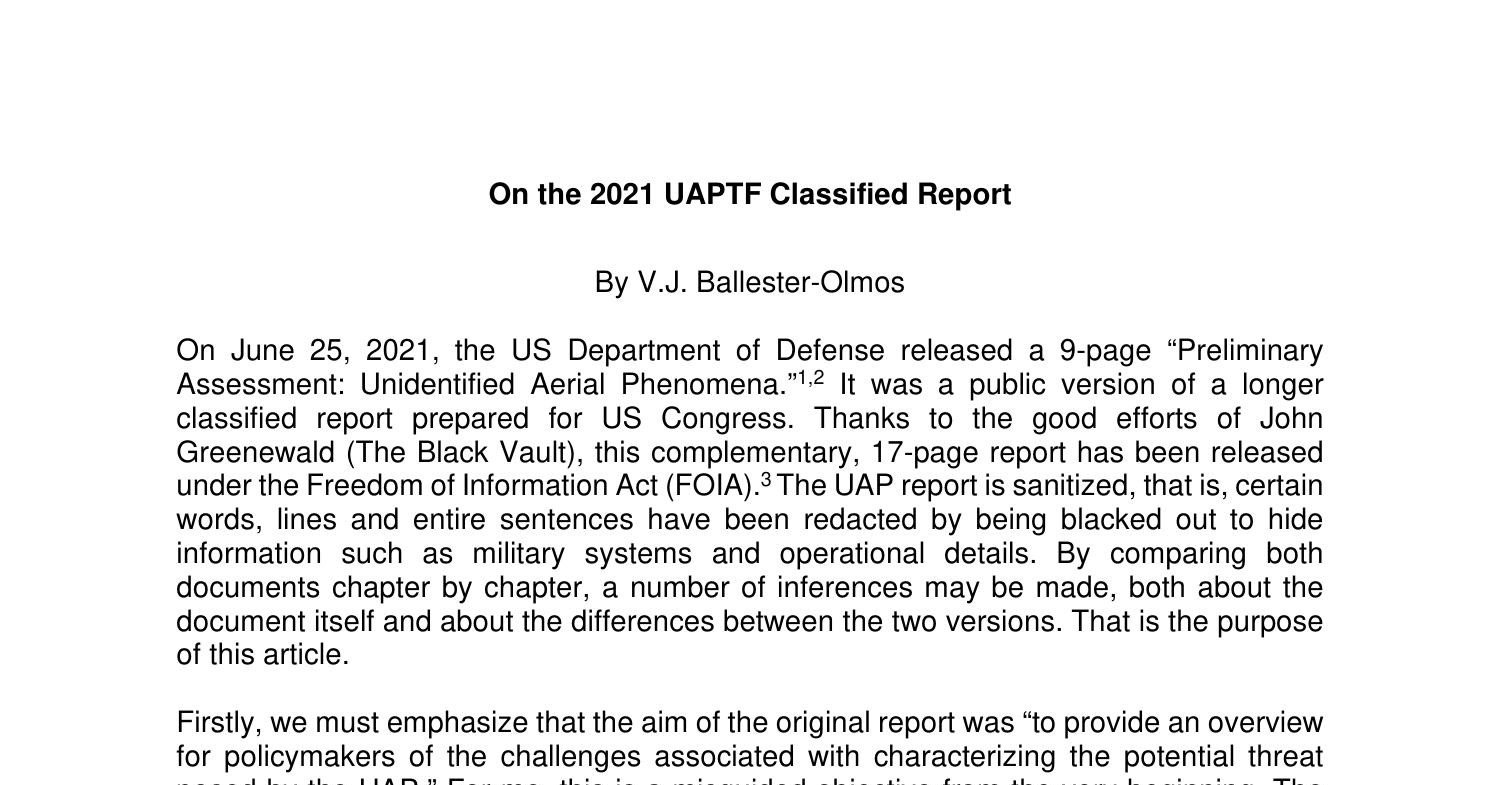 On_the_2021_UAPTF_Classified_Report.pdf | DocDroid