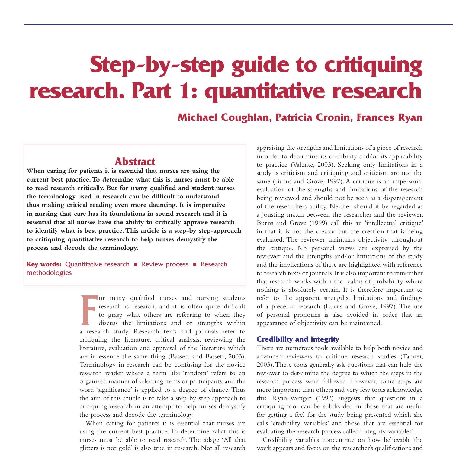 Step-by-step guide to critiquing research. Part 1 quantitative research.pdf | DocDroid