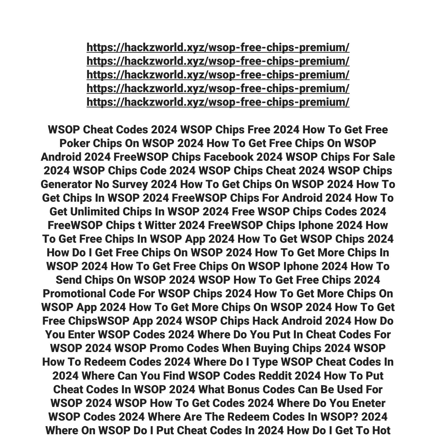 WSOP Chips Codes 2024.pdf | DocDroid