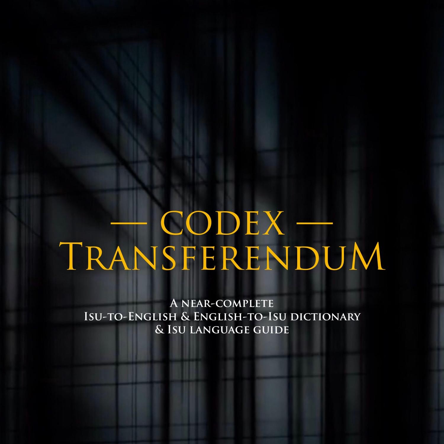 Codex Transferendum 2.0.1.pdf | DocDroid