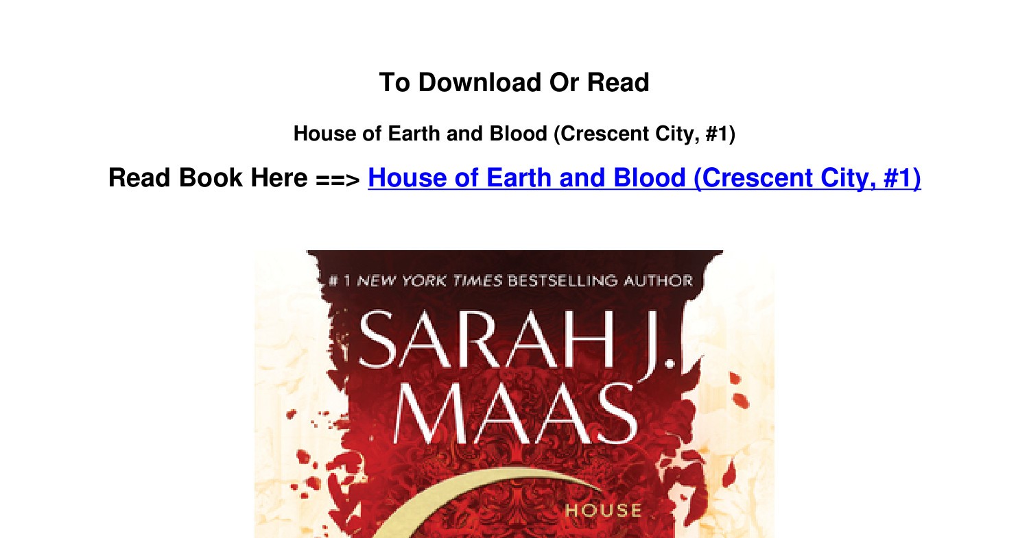 Pdf Download House of Earth and Blood Crescent City 1 By Sarah J Maas.pdf | DocDroid