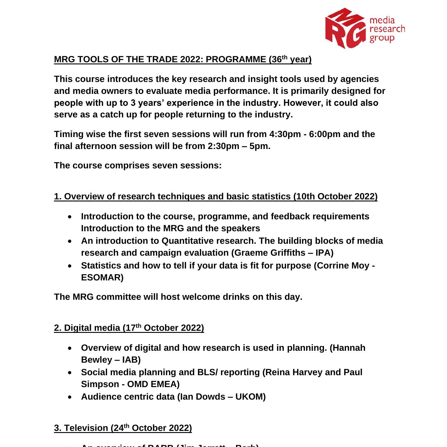 MRG TOTT programme 2022.docx | DocDroid