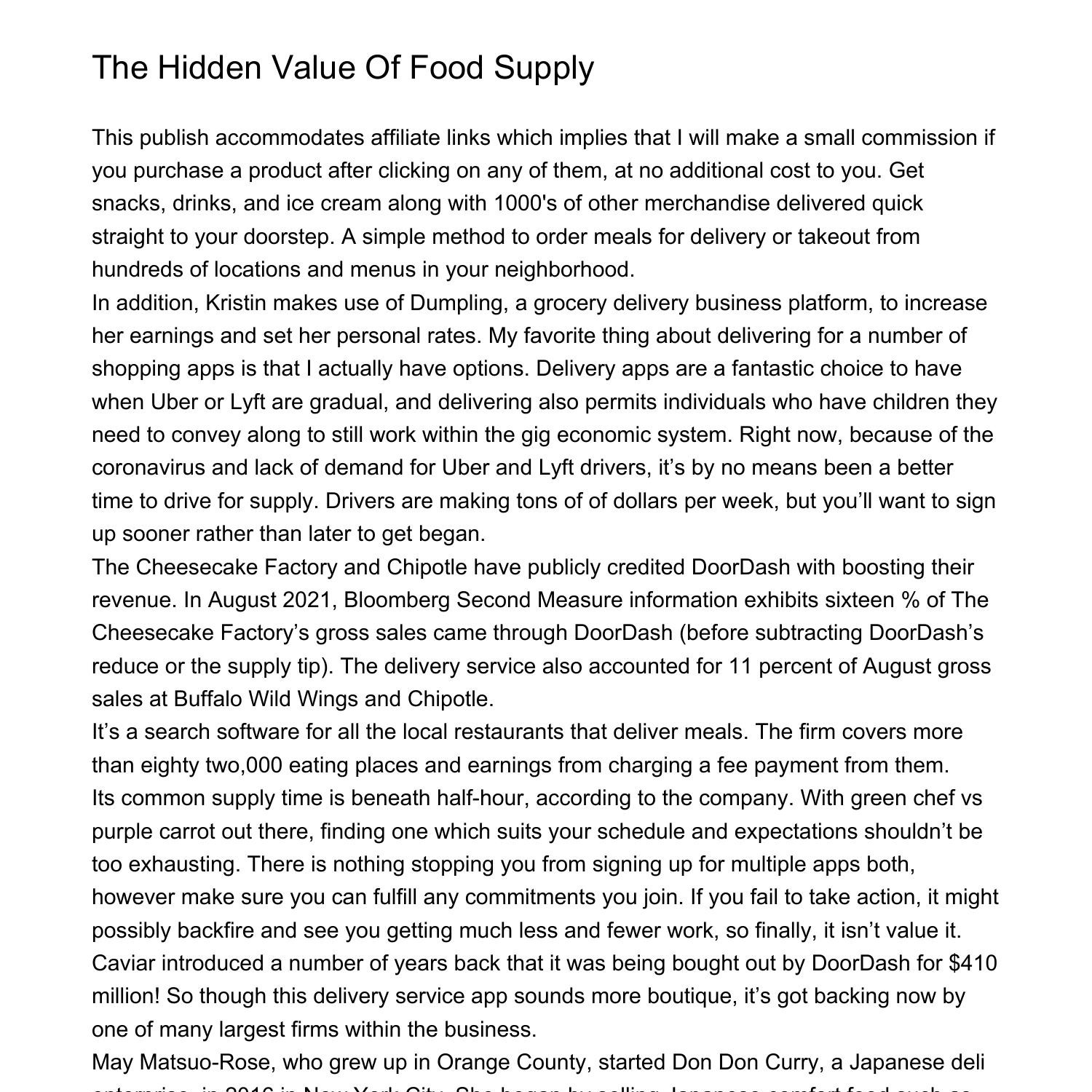 The Hidden Value Of Food Supplyigxuu.pdf.pdf | DocDroid