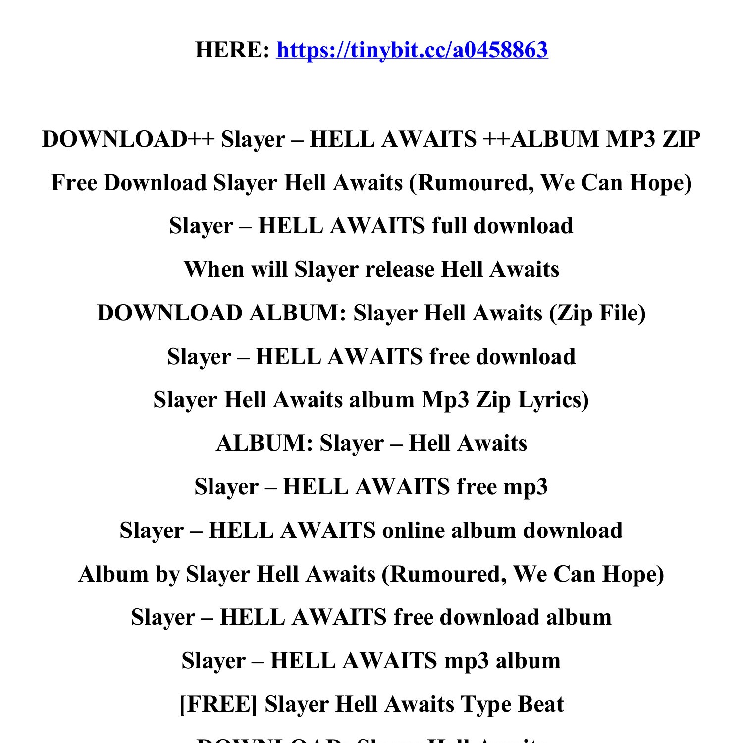 download_slayer_hell_awaits_album_mp3_zip.pdf | DocDroid