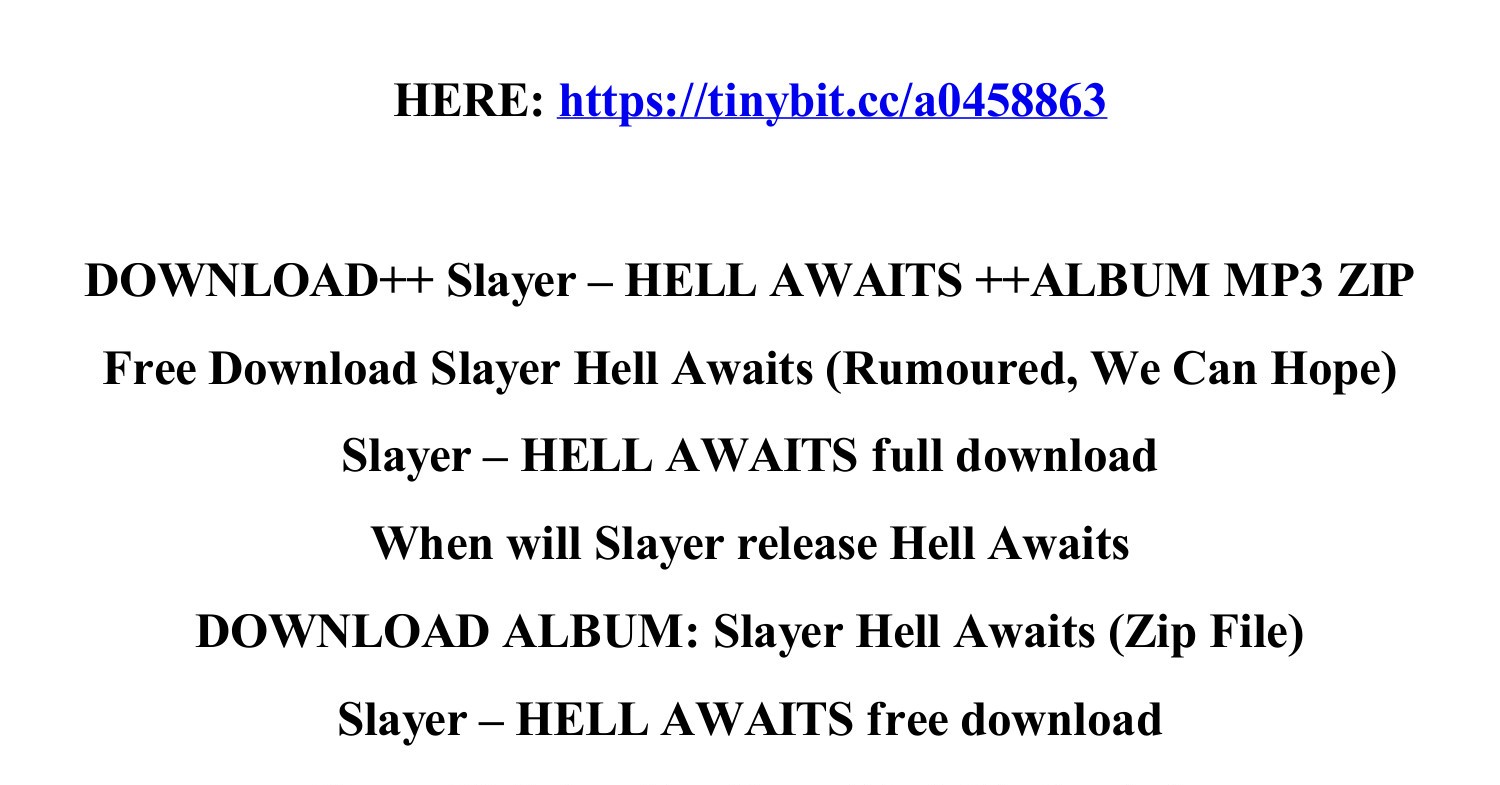download_slayer_hell_awaits_album_mp3_zip.pdf | DocDroid
