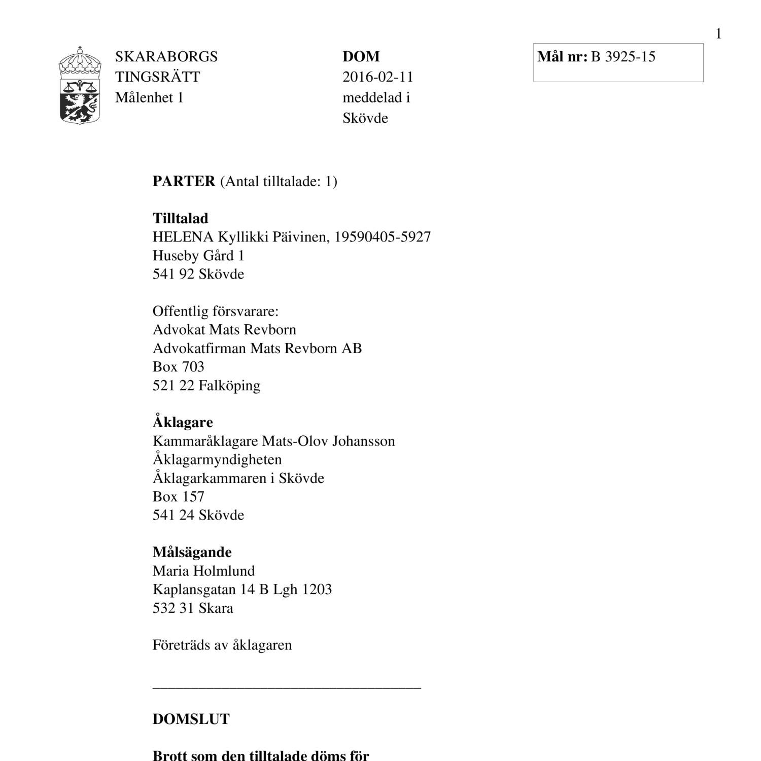 Skaraborgs TR B 3925-15 Dom 2016-02-11.pdf | DocDroid
