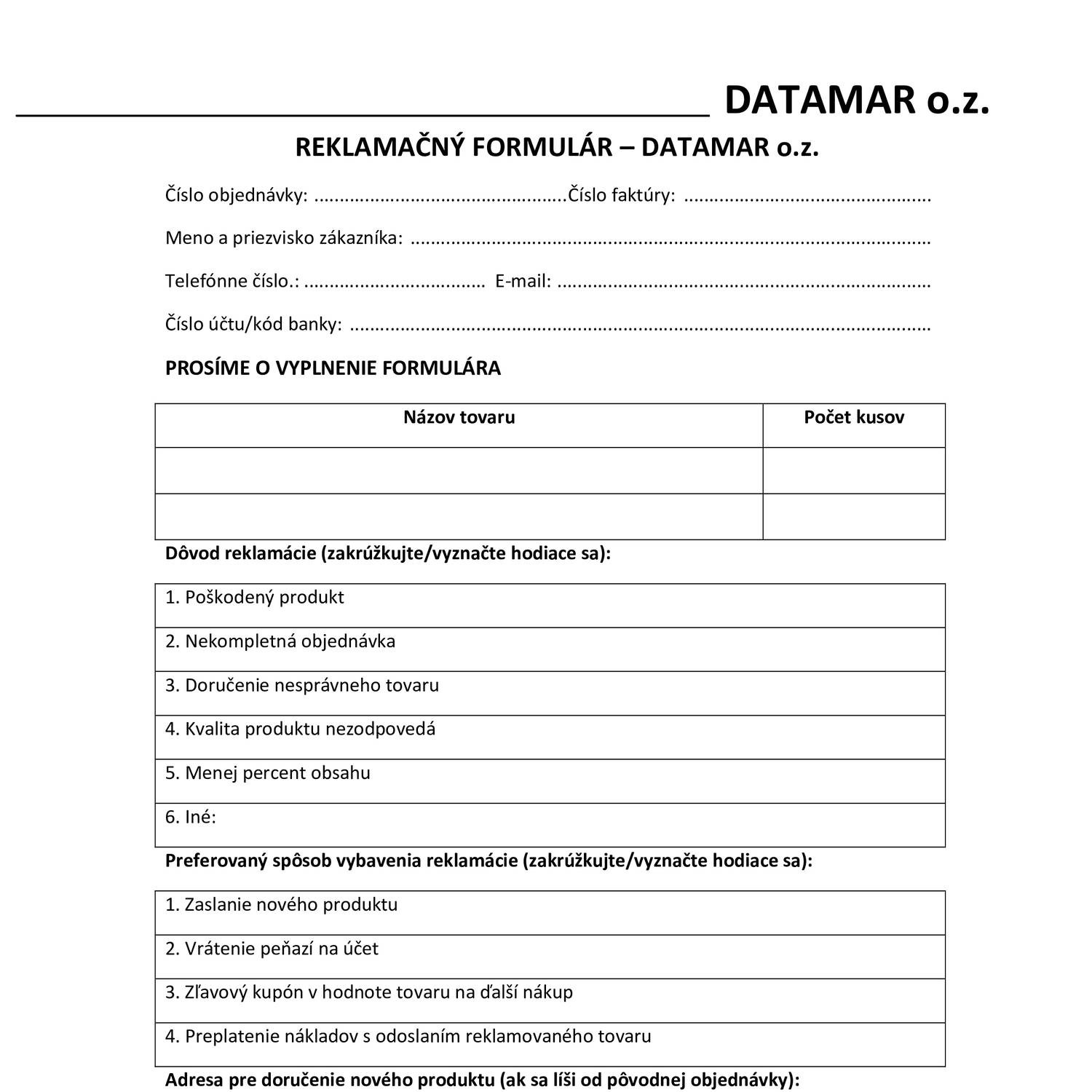 REKLAMAČNÝ FORMULÁR.pdf | DocDroid