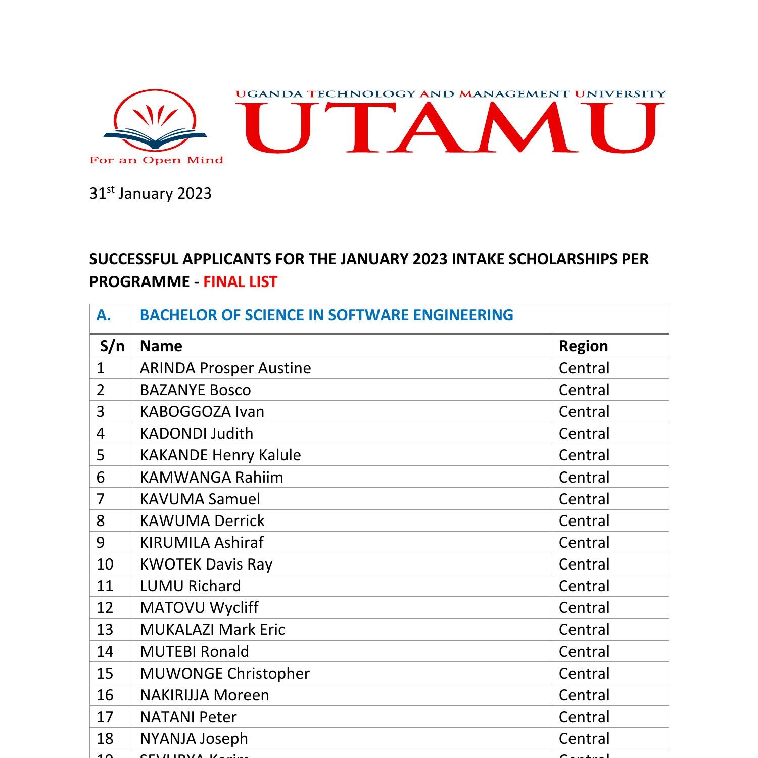 Final List- Scholarships- Jan 2023.docx | DocDroid