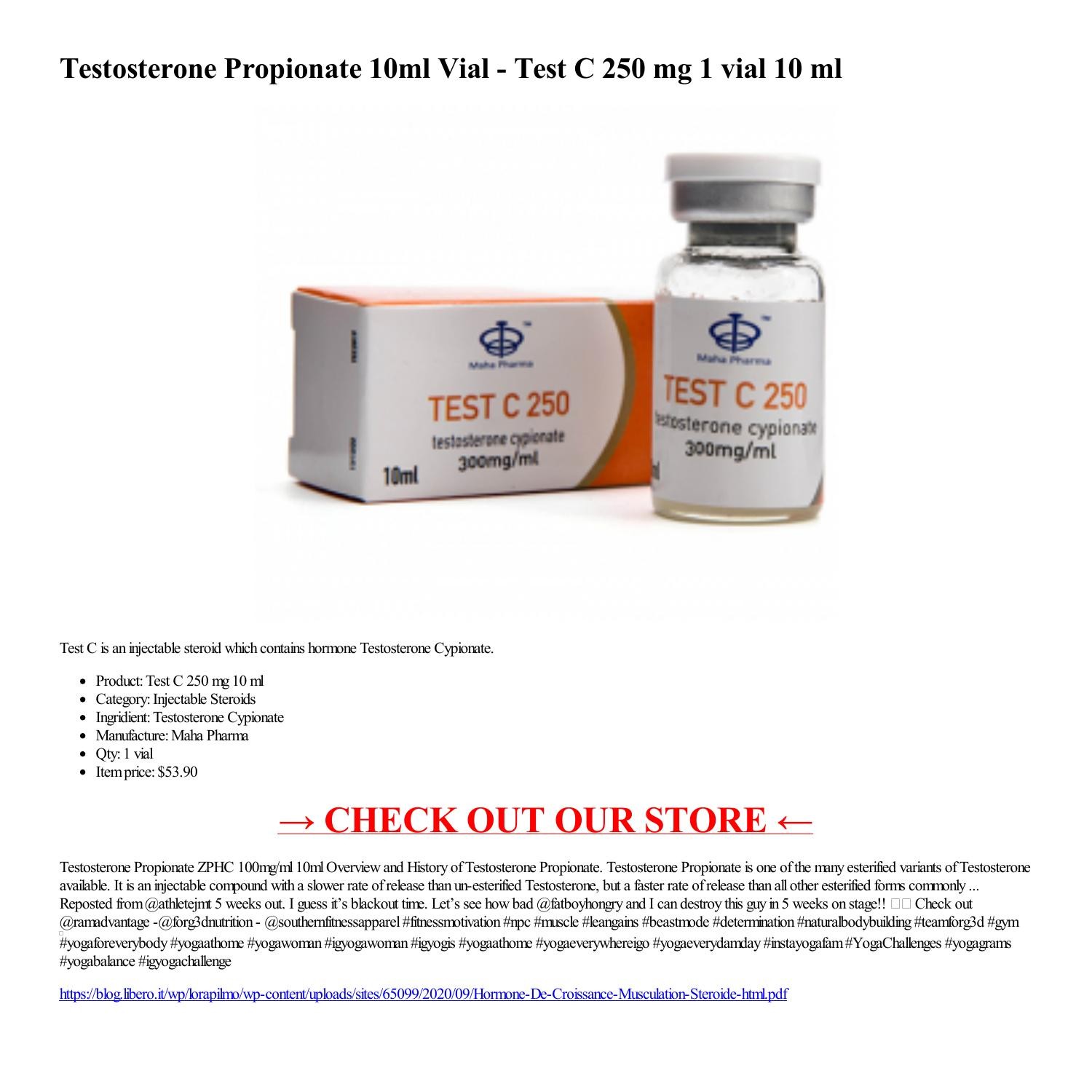 Testosterone Propionate 10ml Vial Test C 250 mg 1 vial 10 ml-html.pdf ...
