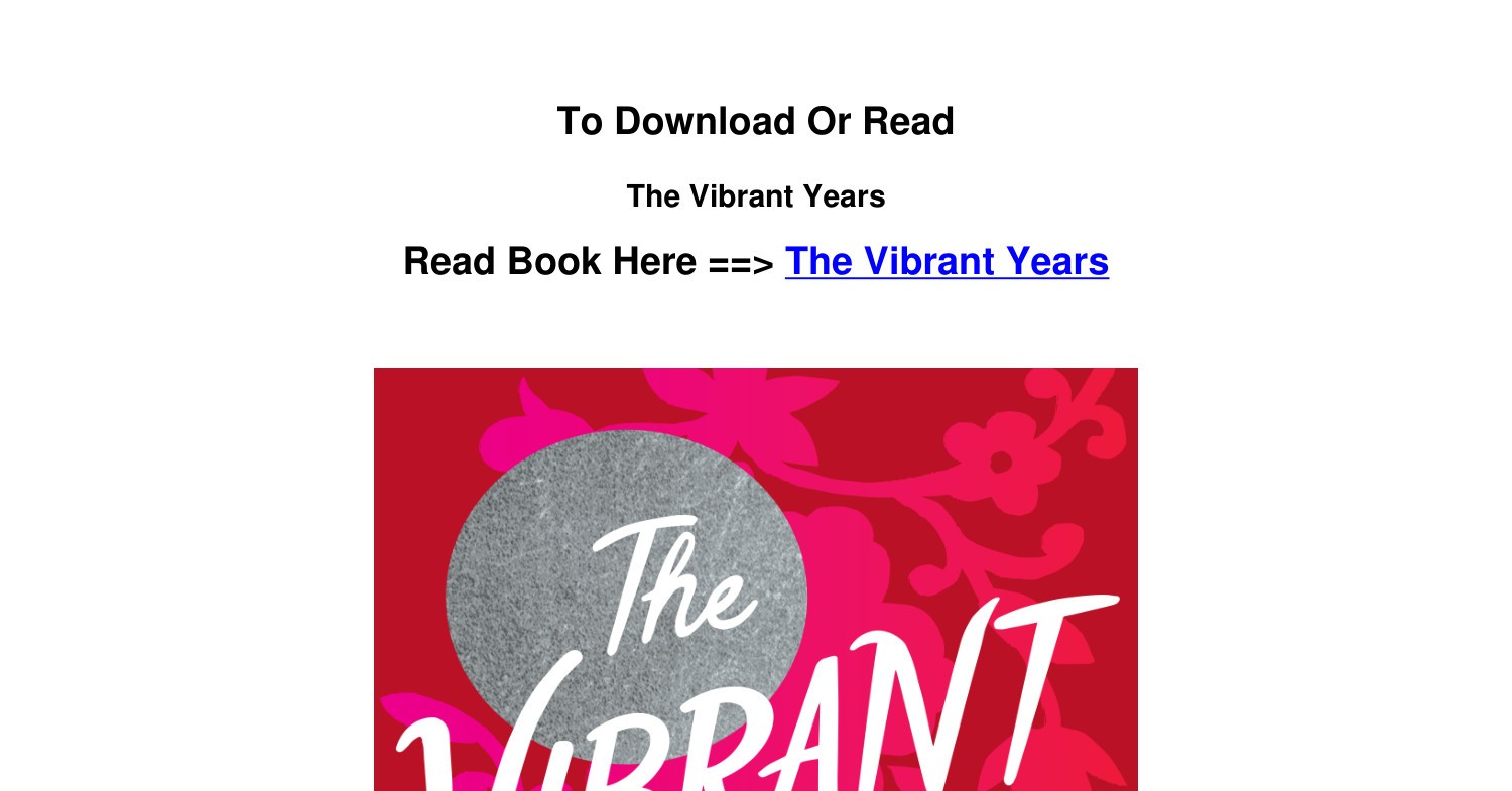 Pdf DOWNLOAD The Vibrant Years BY Sonali Dev.pdf | DocDroid