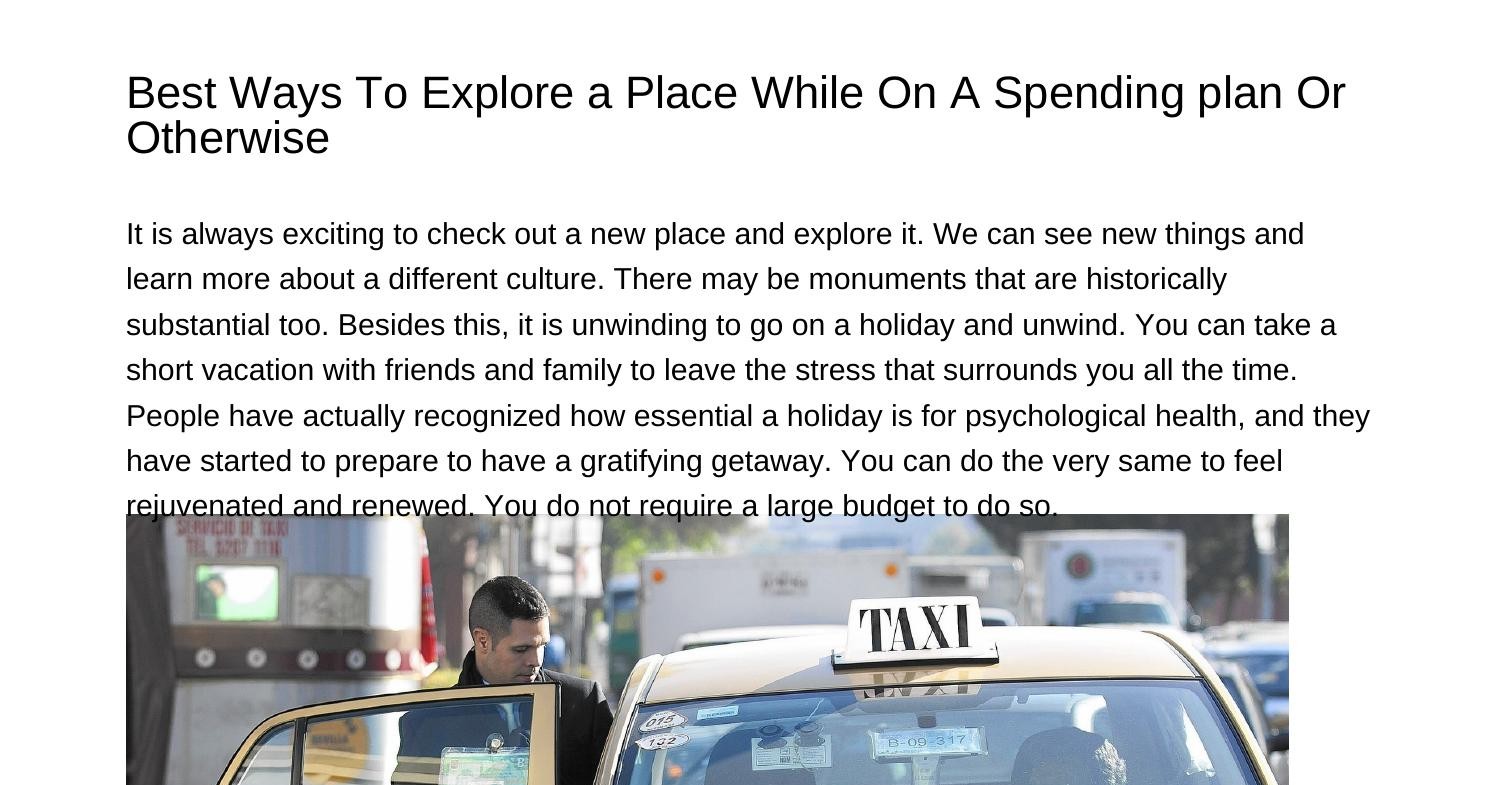 How To Explore A New Location When You Have Less Money Or Moreqfbqj.pdf ...