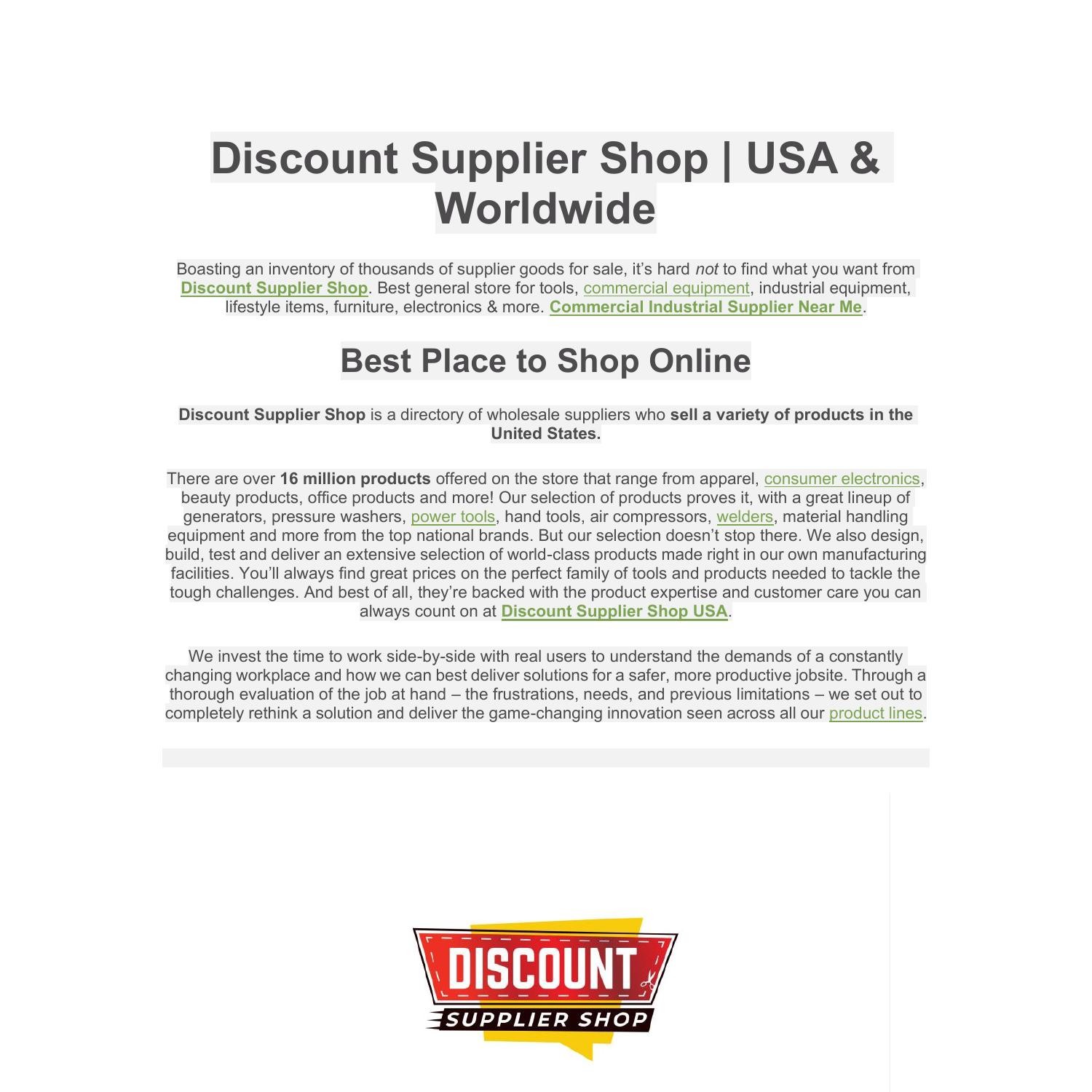 Discount Supplier Shop.docx | DocDroid