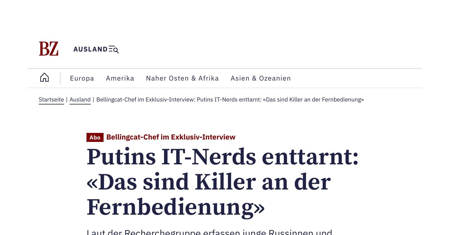 Bellingcat-Chef im Exklusiv-Interview- Putins IT-Nerds enttarnt- «Das sind Killer an der ...