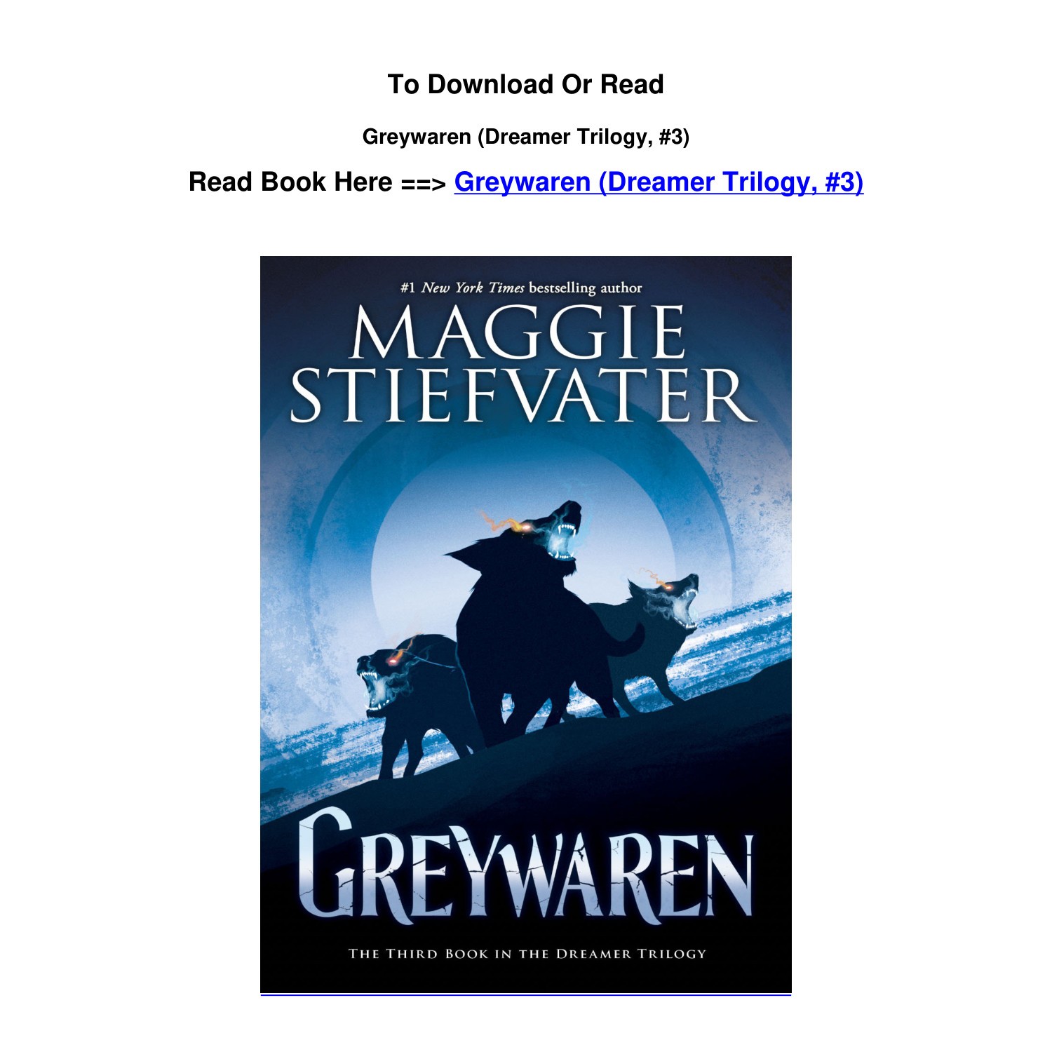 DOWNLOAD PDF Greywaren Dreamer Trilogy 3 by Maggie Stiefvater.pdf ...