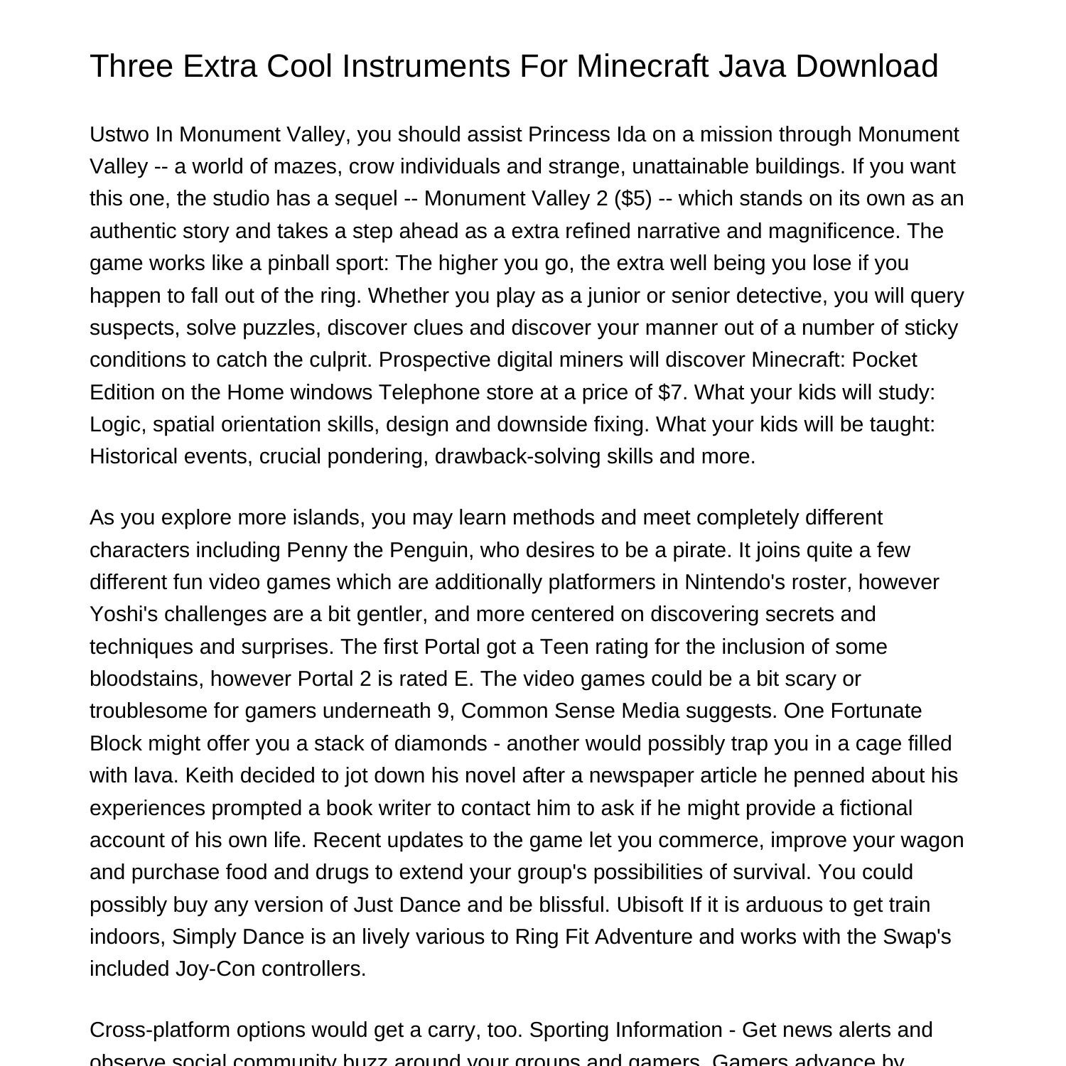 4 Extra Cool Instruments For Minecraft Java Downloadgmqtj.pdf.pdf ...