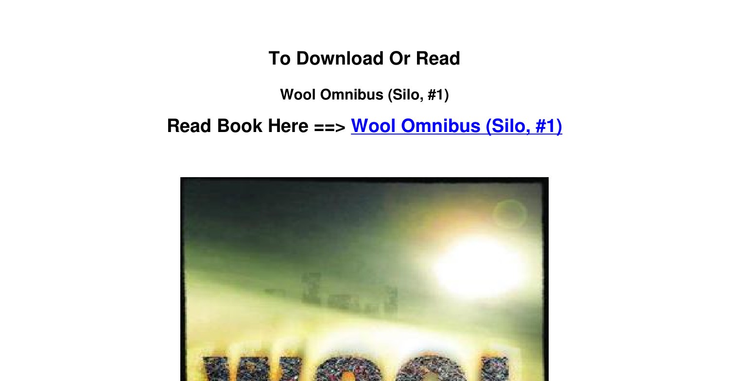 PDF download Wool Omnibus Silo 1 By Hugh Howey.pdf | DocDroid