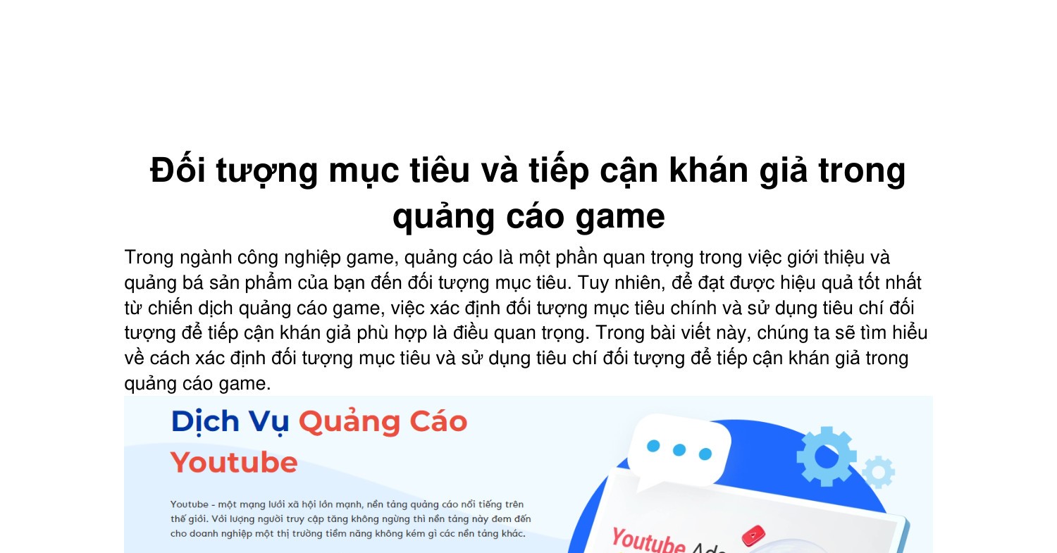 Đối tượng mục tiêu và tiếp cận khán giả trong quảng cáo game.docx | DocDroid