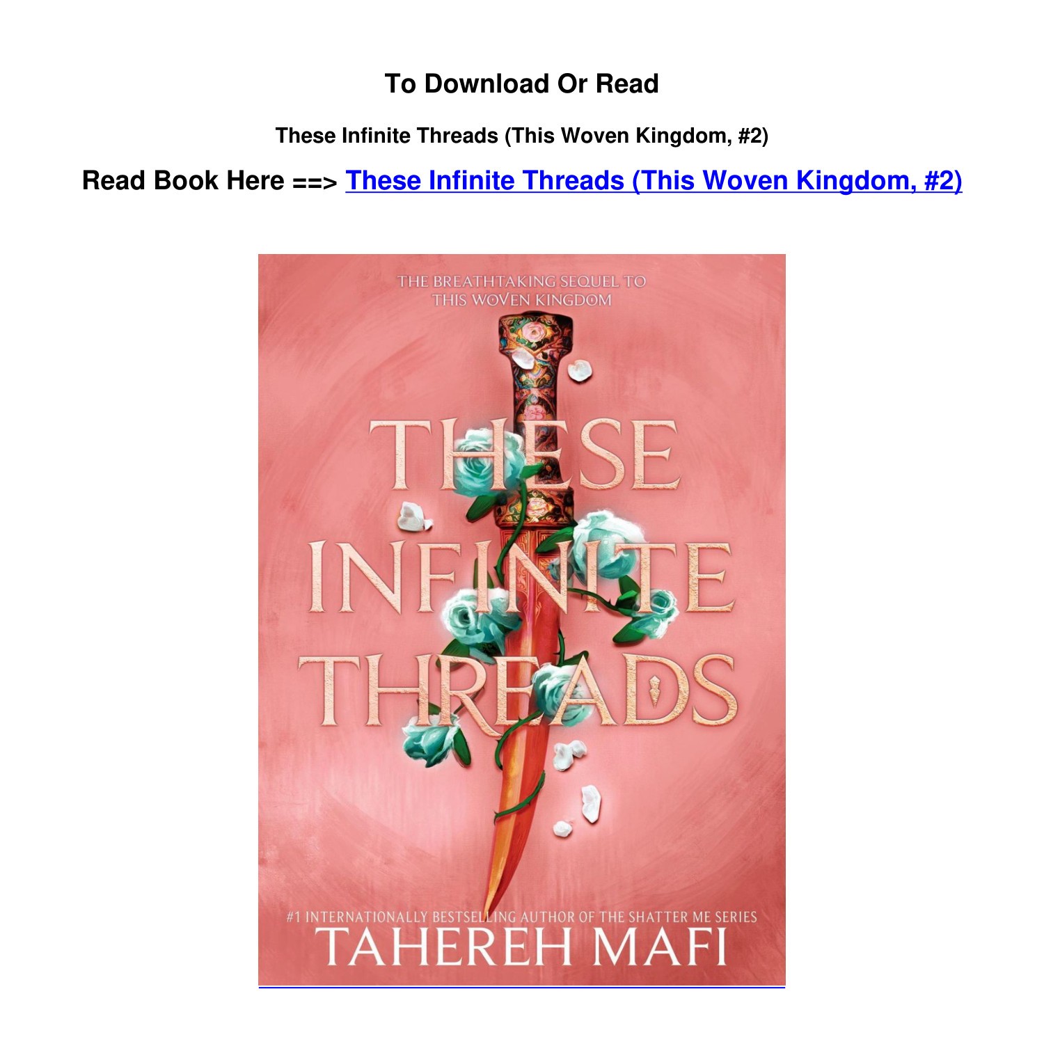 PDF DOWNLOAD These Infinite Threads This Woven Kingdom 2 By Tahereh ...