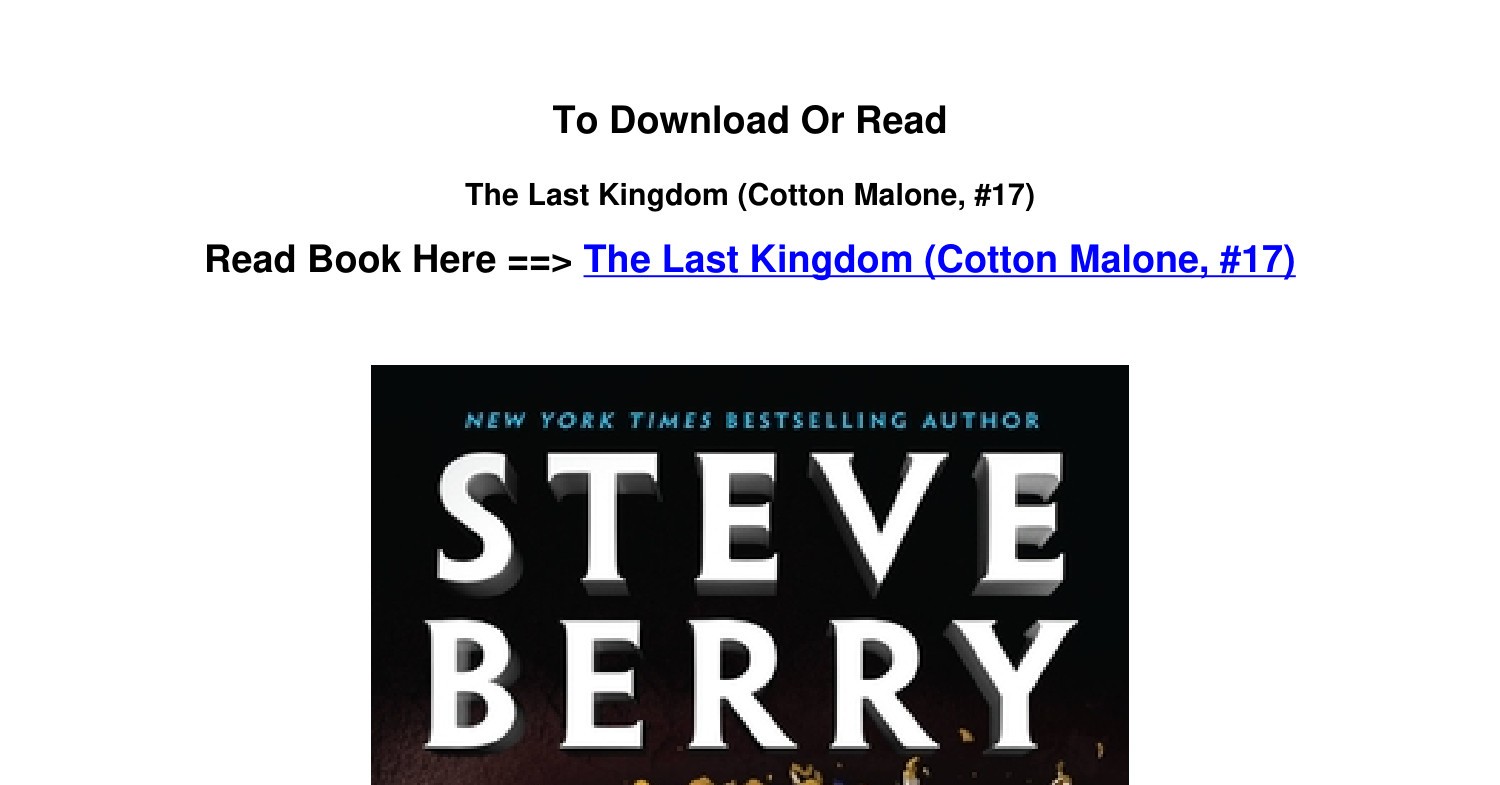 epub download The Last Kingdom Cotton Malone 17 by Steve Berry.pdf | DocDroid