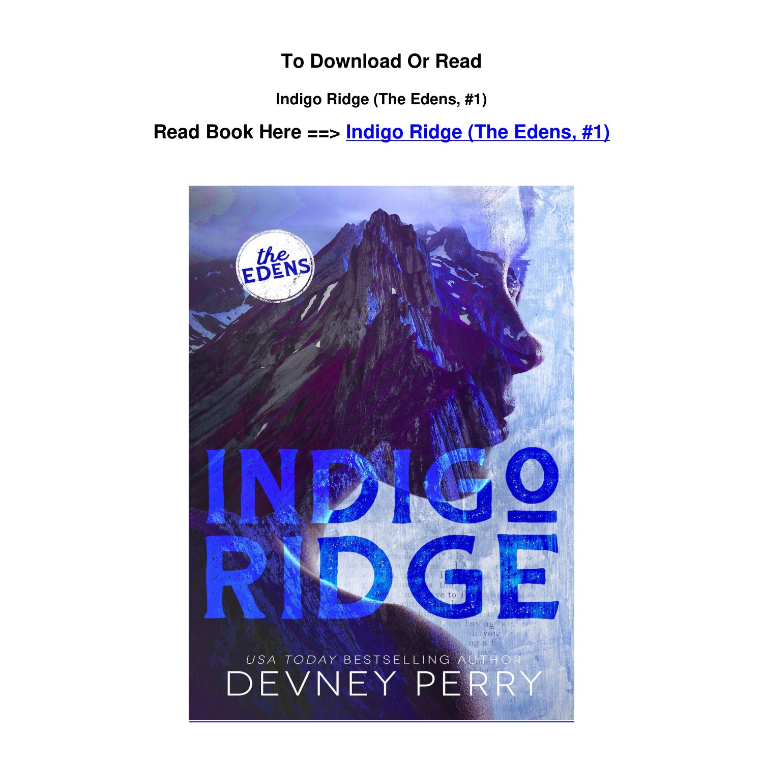 download EPUB Indigo Ridge The Edens 1 BY Devney Perry.pdf | DocDroid