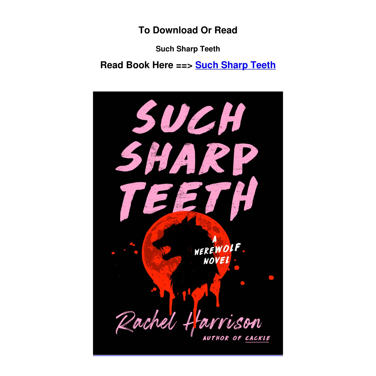 Download EPUB Such Sharp Teeth By Rachel Harrison.pdf | DocDroid