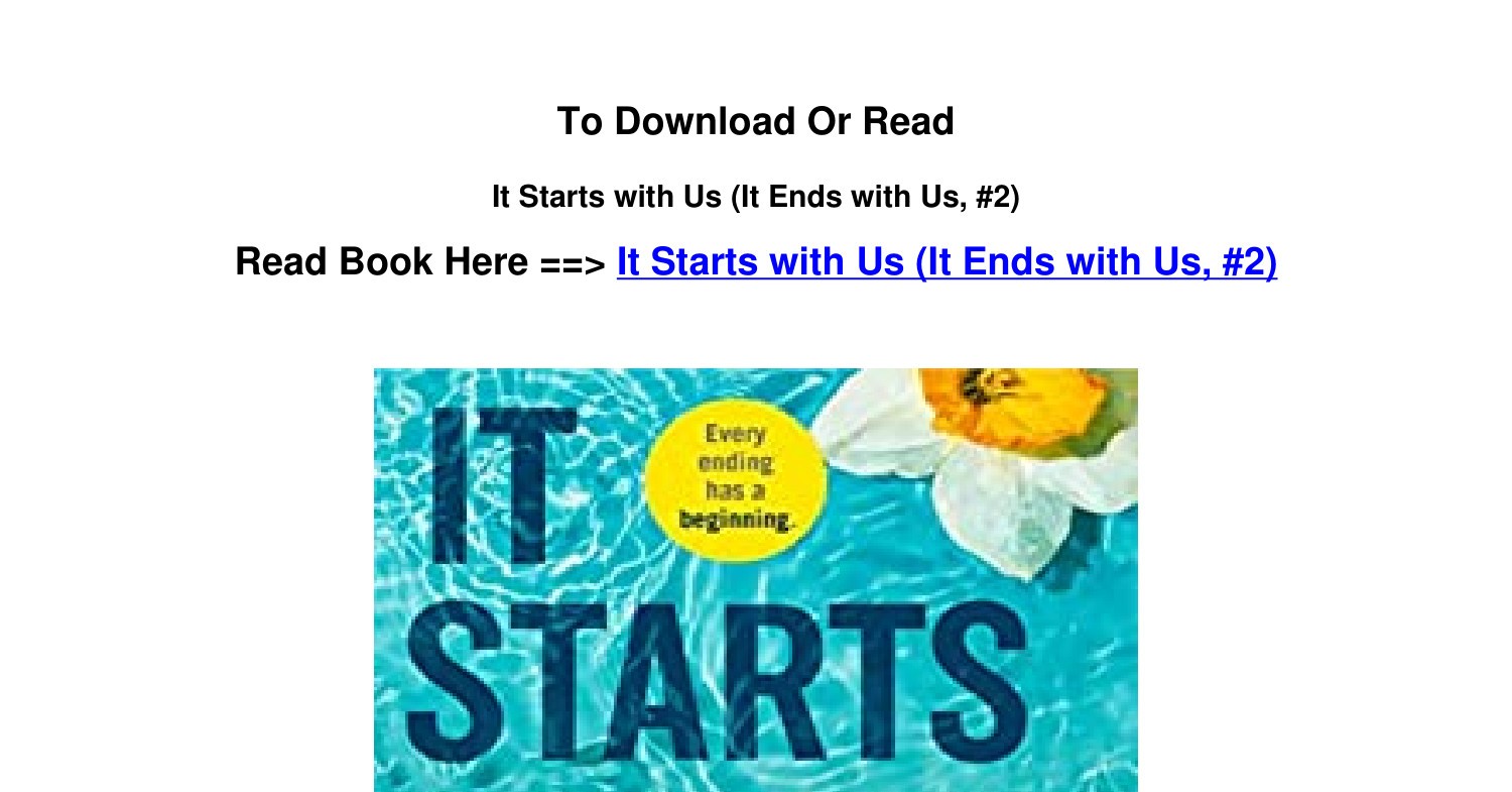Download PDF It Starts with Us It Ends with Us 2 by Colleen Hoover.pdf ...