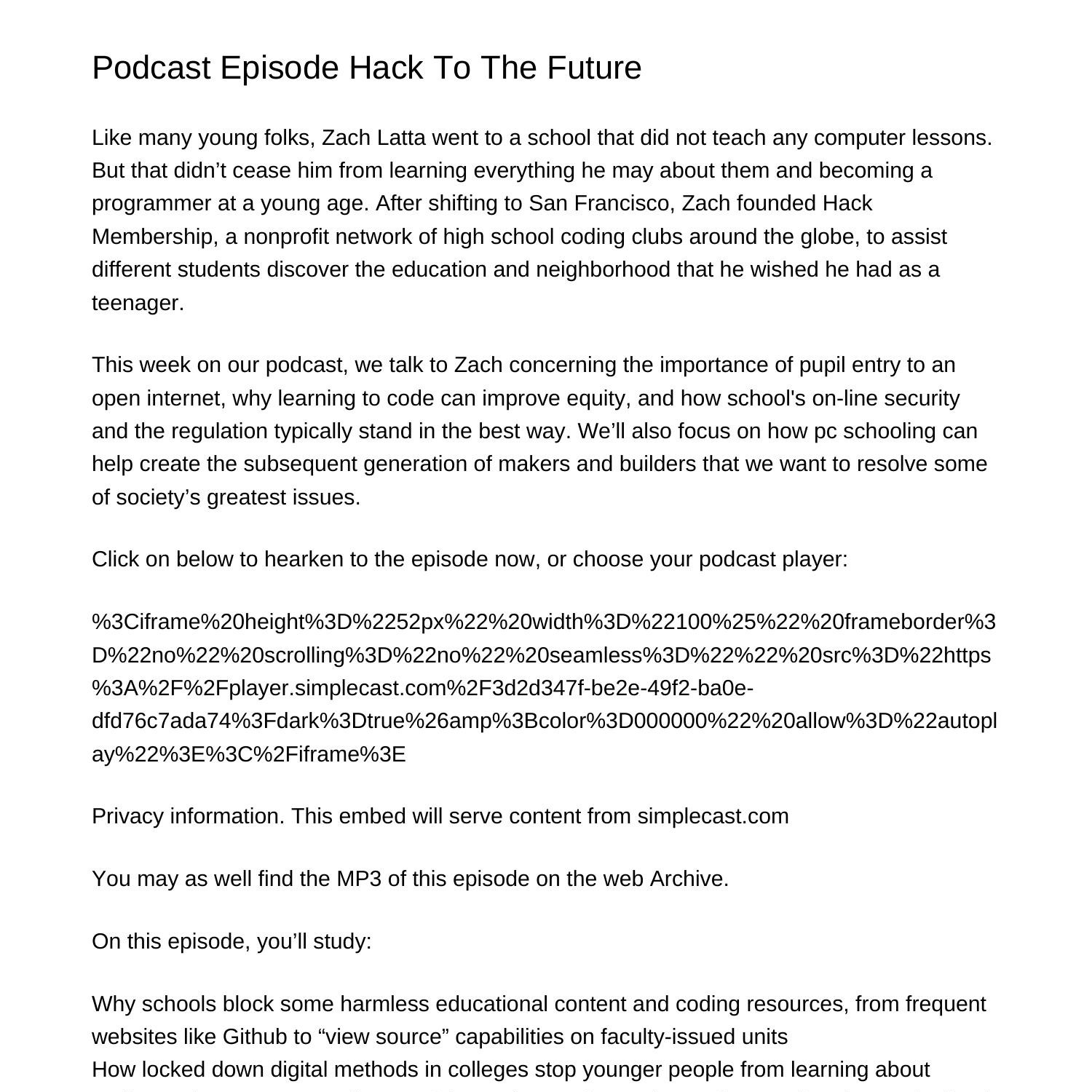 Podcast Episode Hack To The Futurepiehe.pdf.pdf | DocDroid
