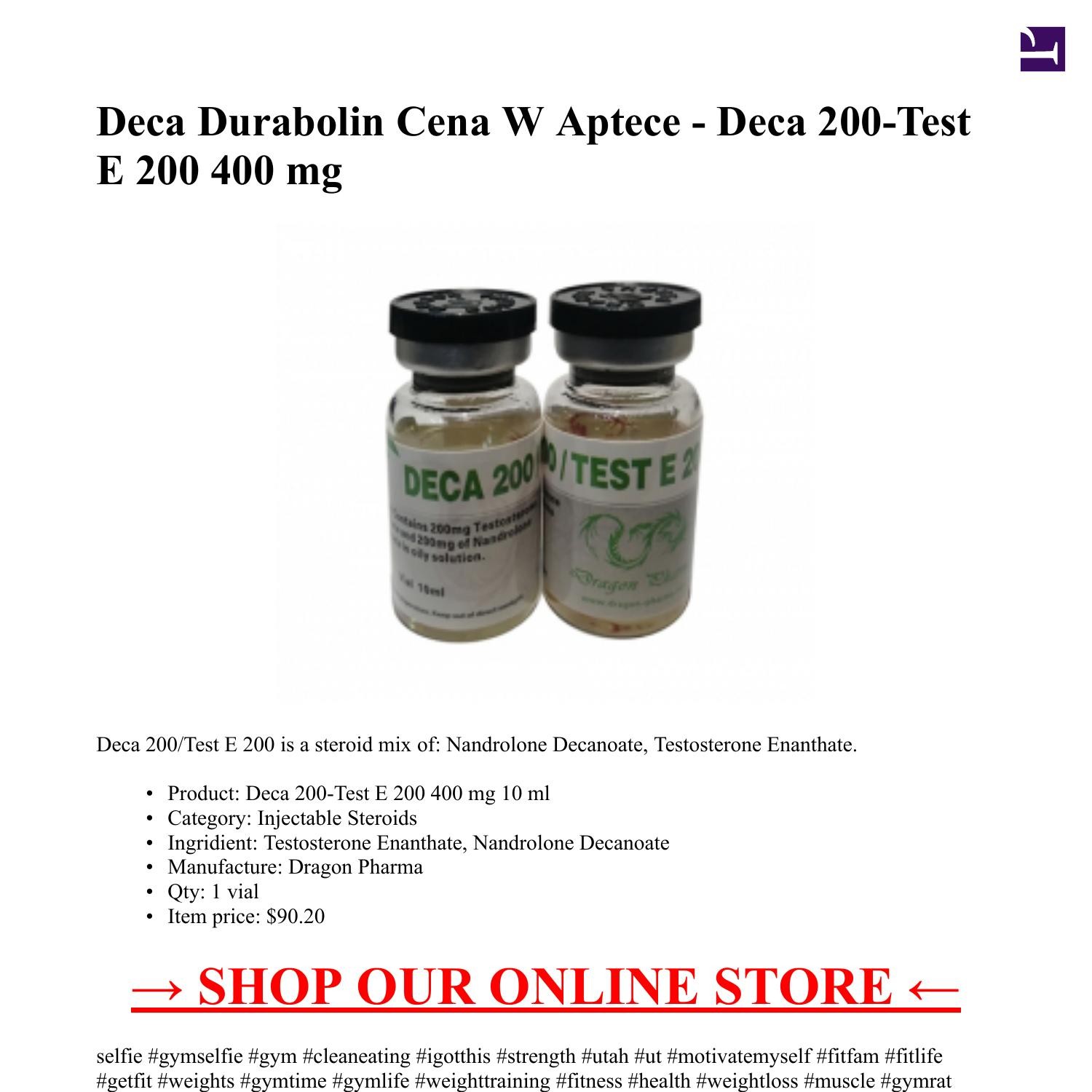 Deca Durabolin Cena W Aptece - Deca 200-Test E 200 400 mg 1 vial 10 ml ...