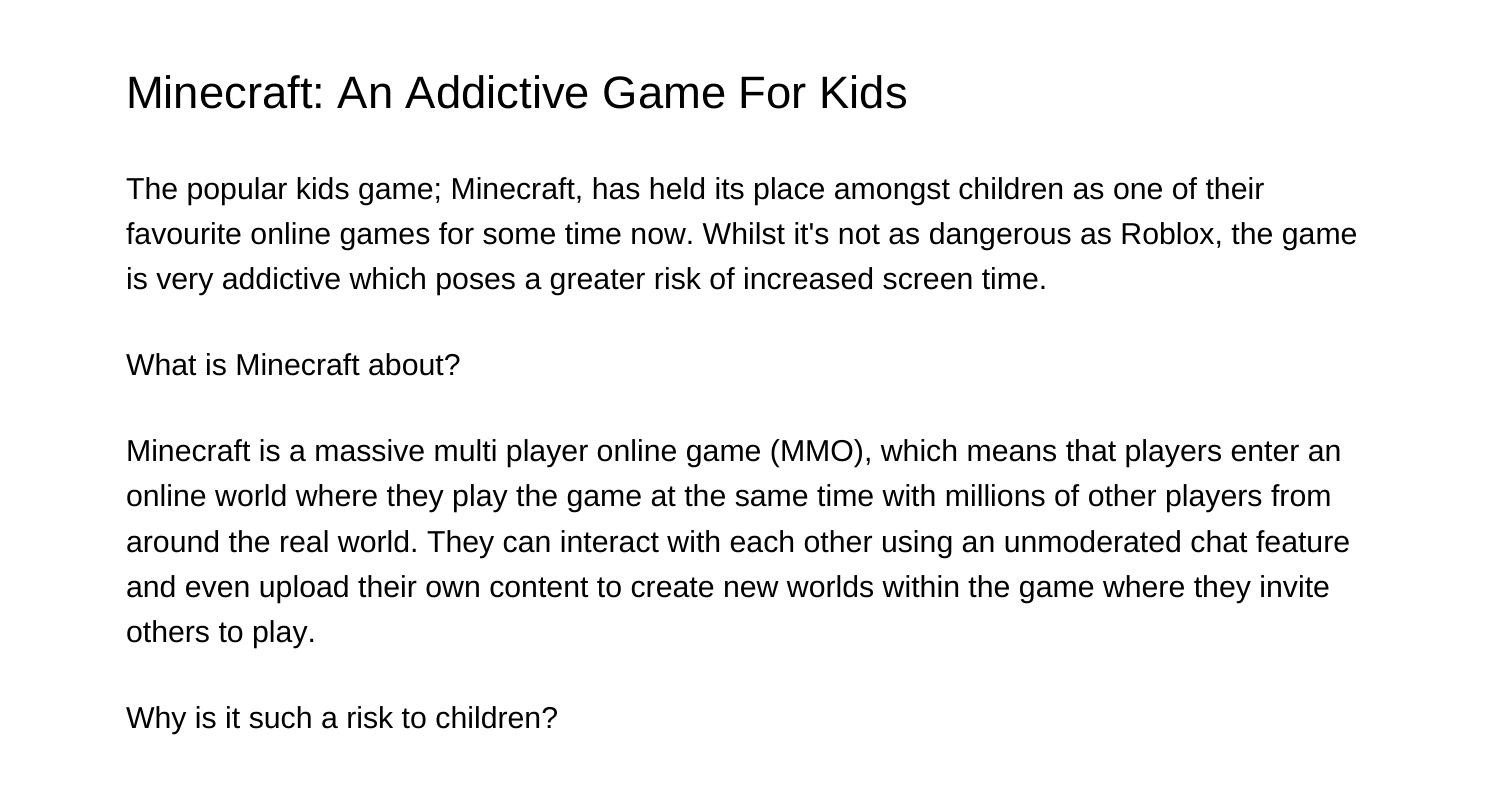 Minecraft An Addictive Game For Kidstkwdv.pdf.pdf | DocDroid